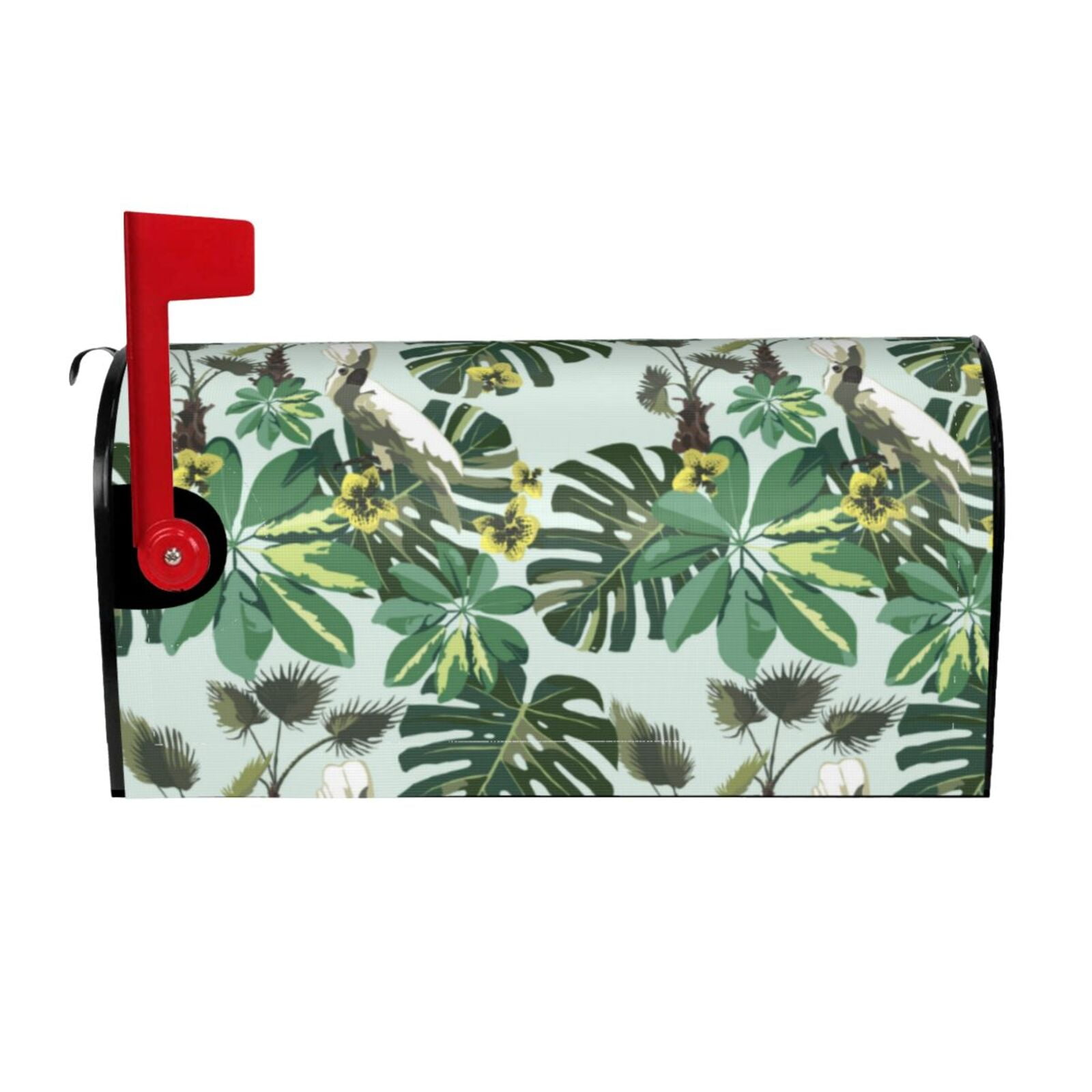 Mailbox Covers Magnetic Standard Size - Oil Painting White Parrot ...