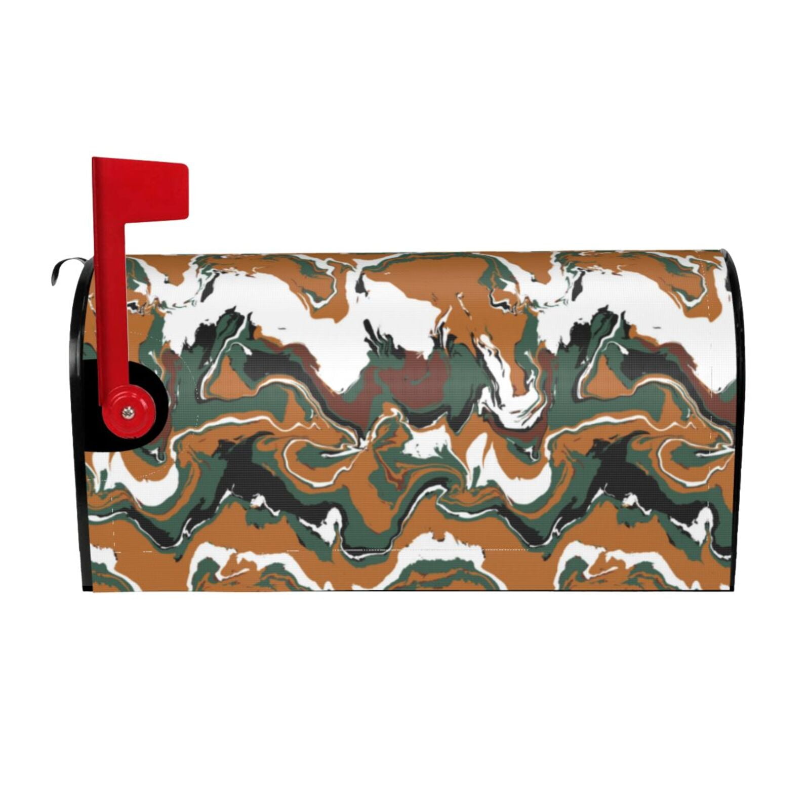 Mailbox Covers Magnetic Standard Size - Orange Green Camouflage ...