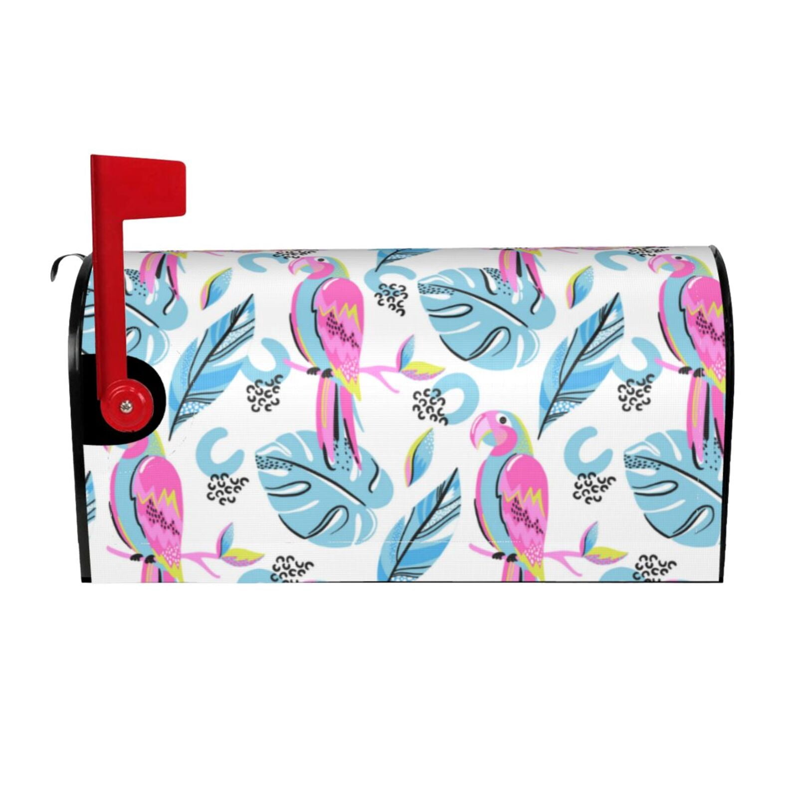 Mailbox Covers Magnetic Standard Size - Painted Cute Parrot Monstera ...