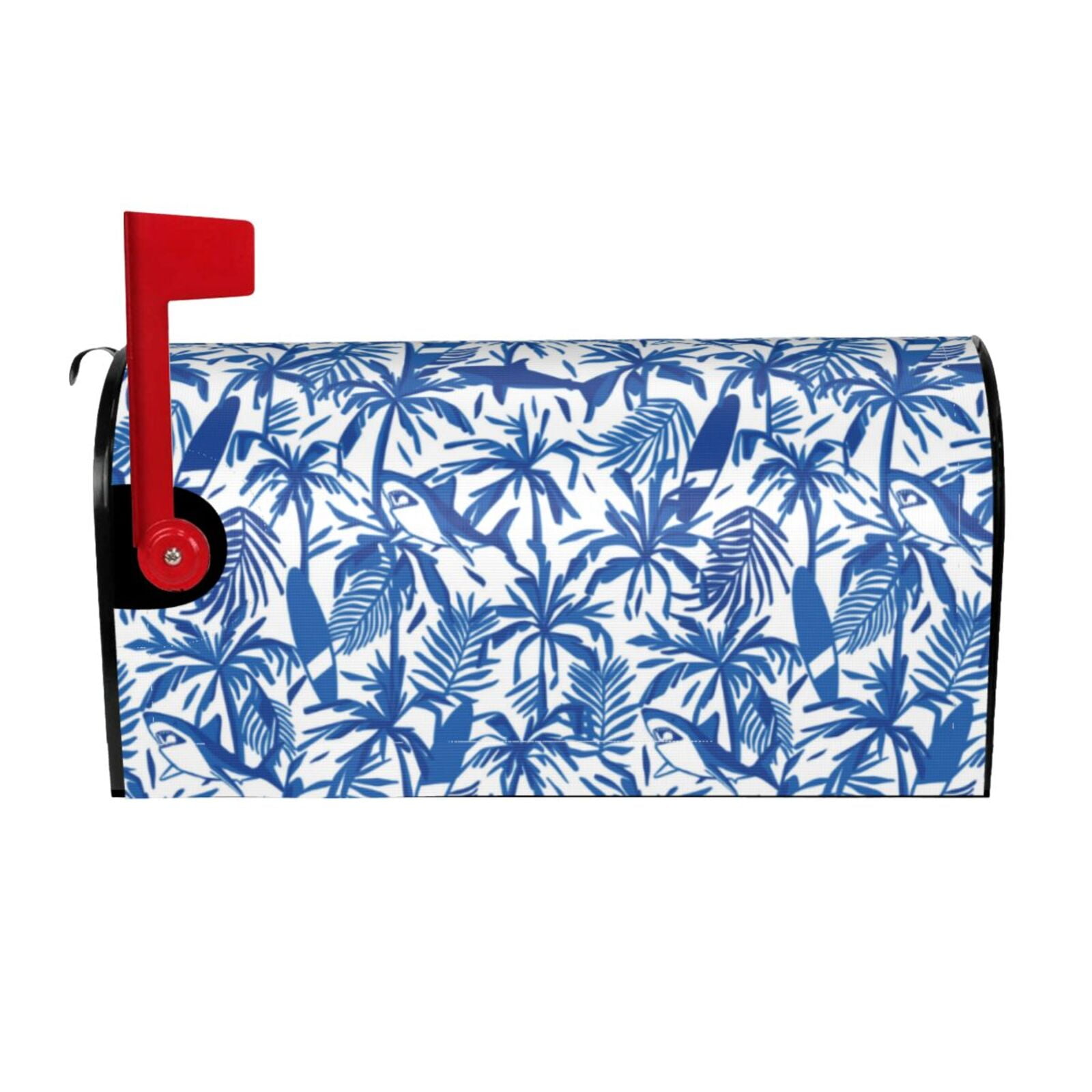 Mailbox Covers Magnetic Standard Size - Palm Tree Shark Blue Waterproof ...