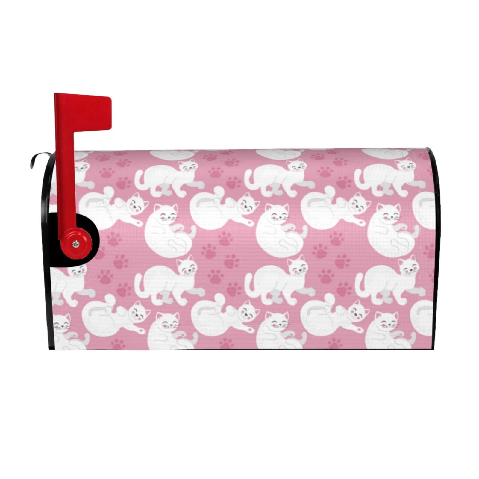 Mailbox Covers Magnetic Standard Size - Pink Cartoon Cute Cat ...