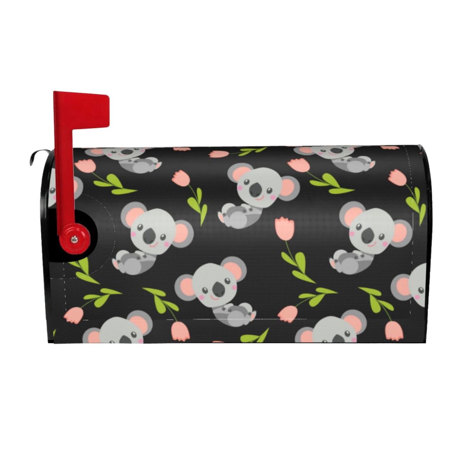 Mailbox Covers Magnetic Standard Size - Pink Tulip Gray Koala ...