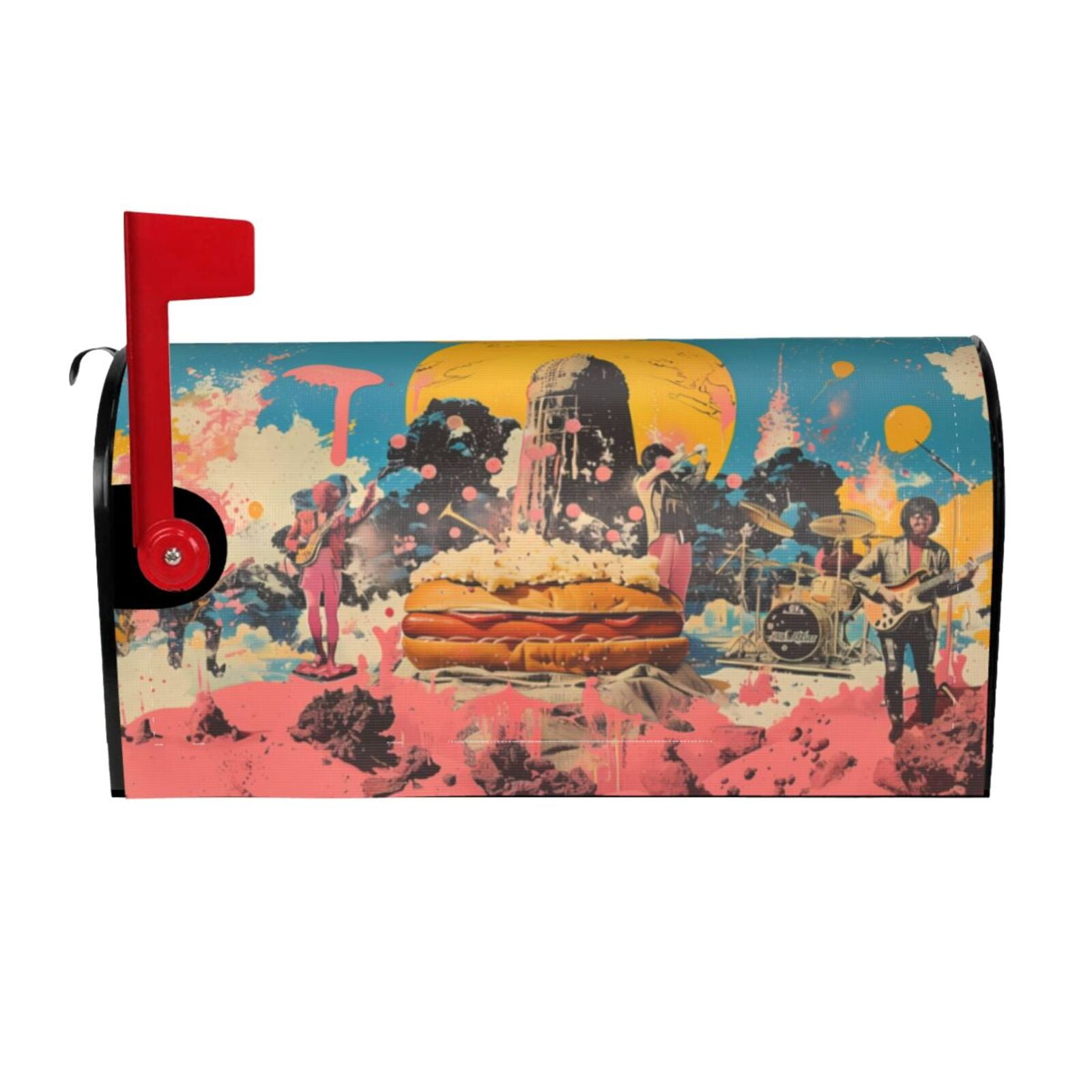 Mailbox Covers Magnetic Standard Size - Psychedelic Band Hotdog Art ...