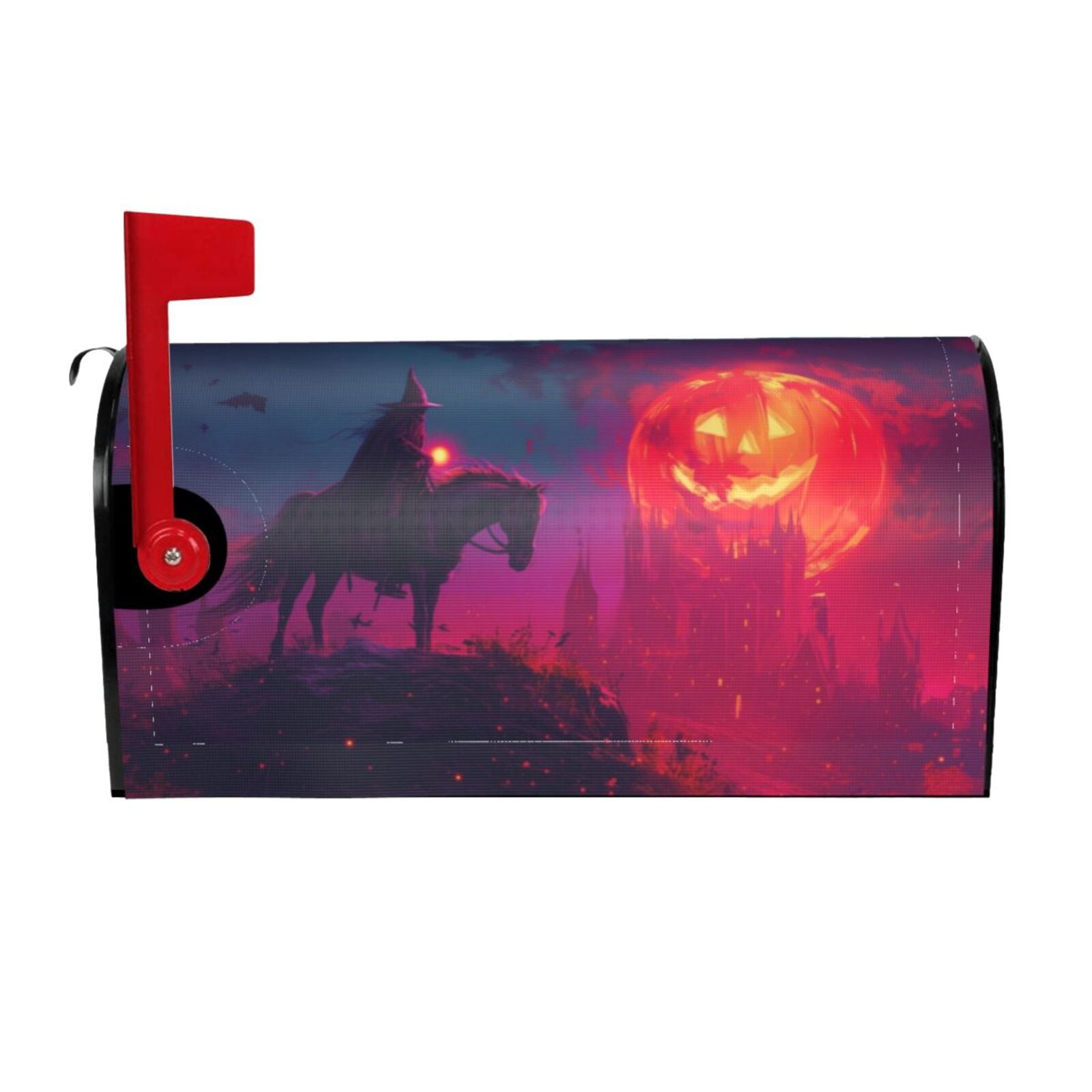 Mailbox Covers Magnetic Standard Size - Pumpkin Moon Witch Knight ...