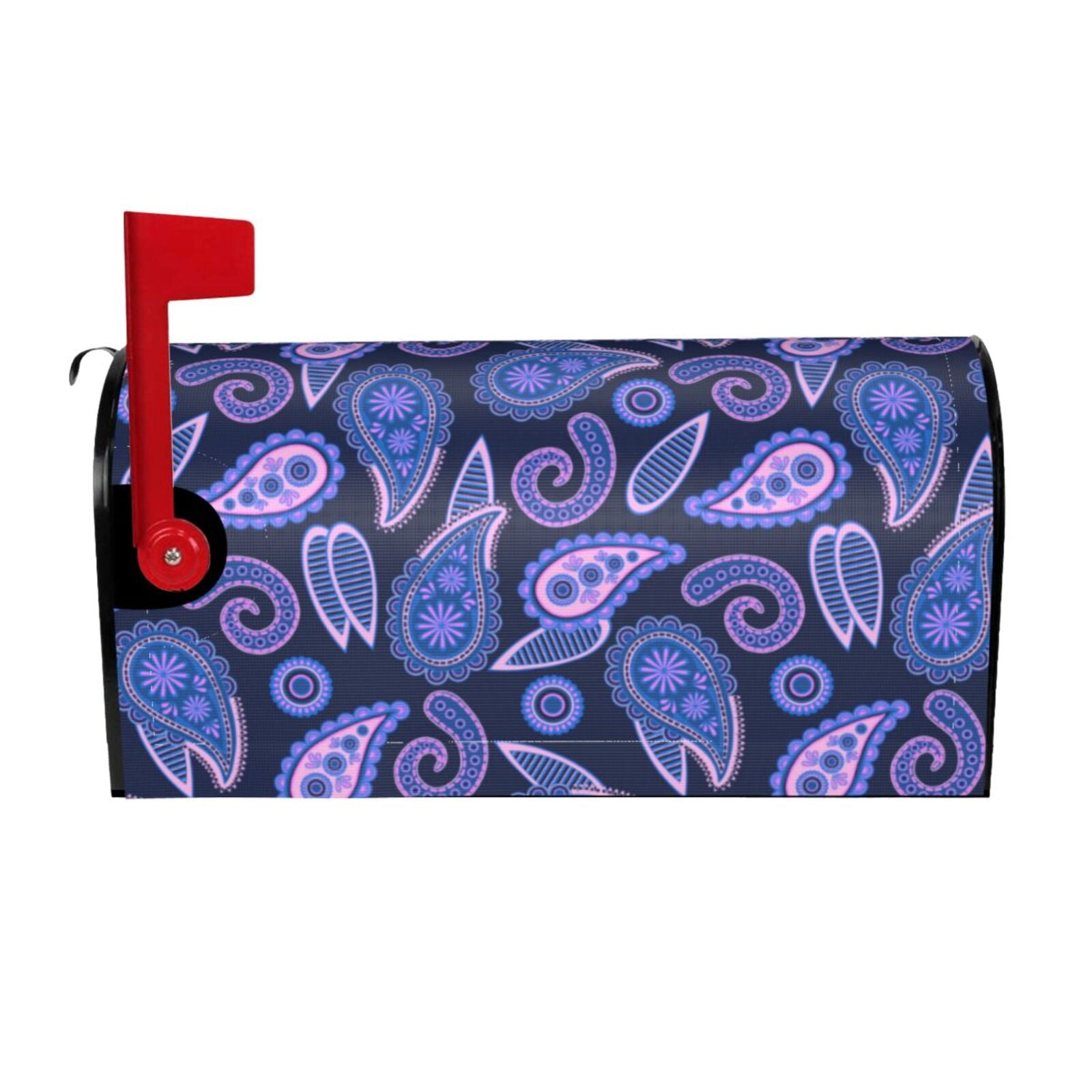 Mailbox Covers Magnetic Standard Size - Purple Paisley Waterproof ...