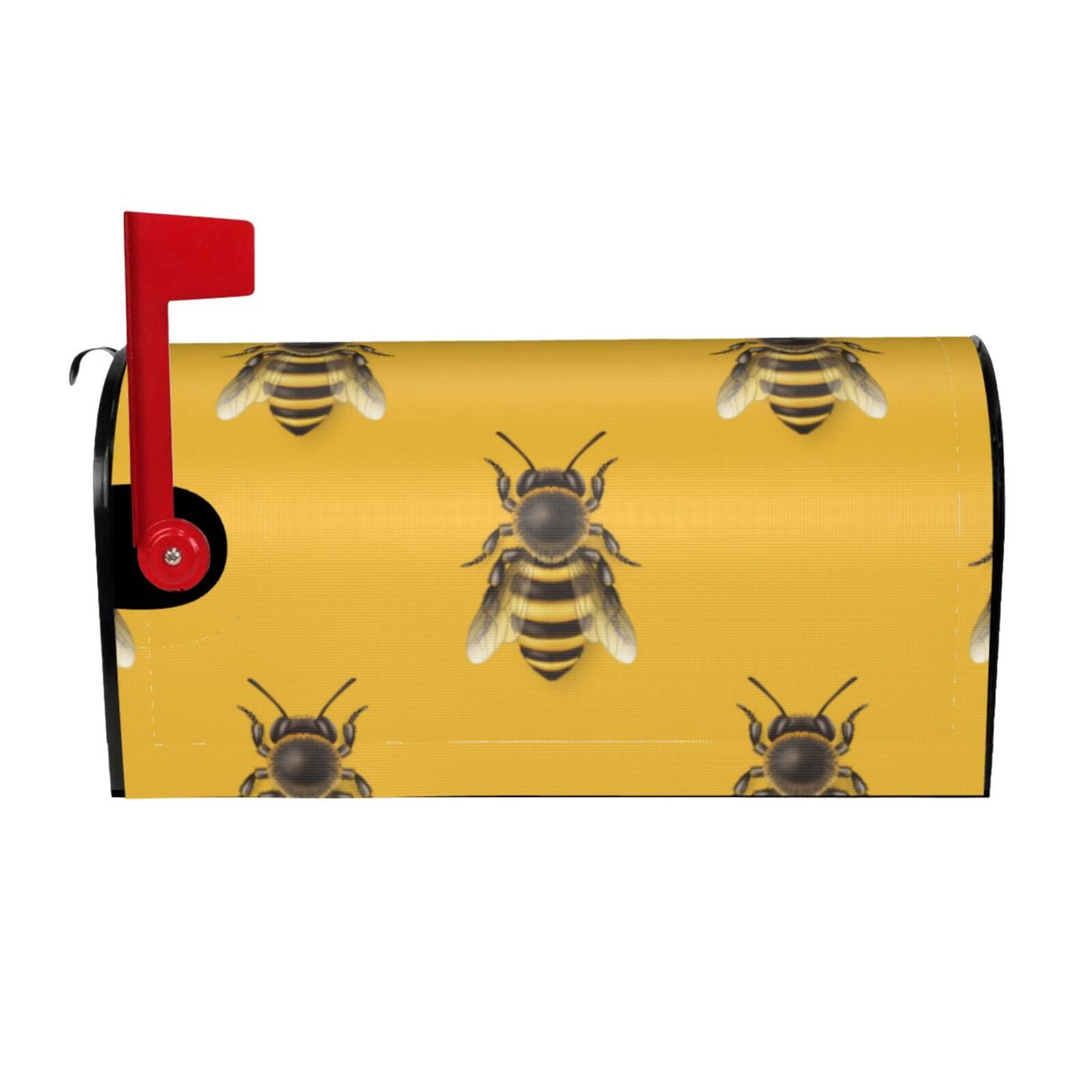 Mailbox Covers Magnetic Standard Size - Realistic Bee cute cool yellow ...