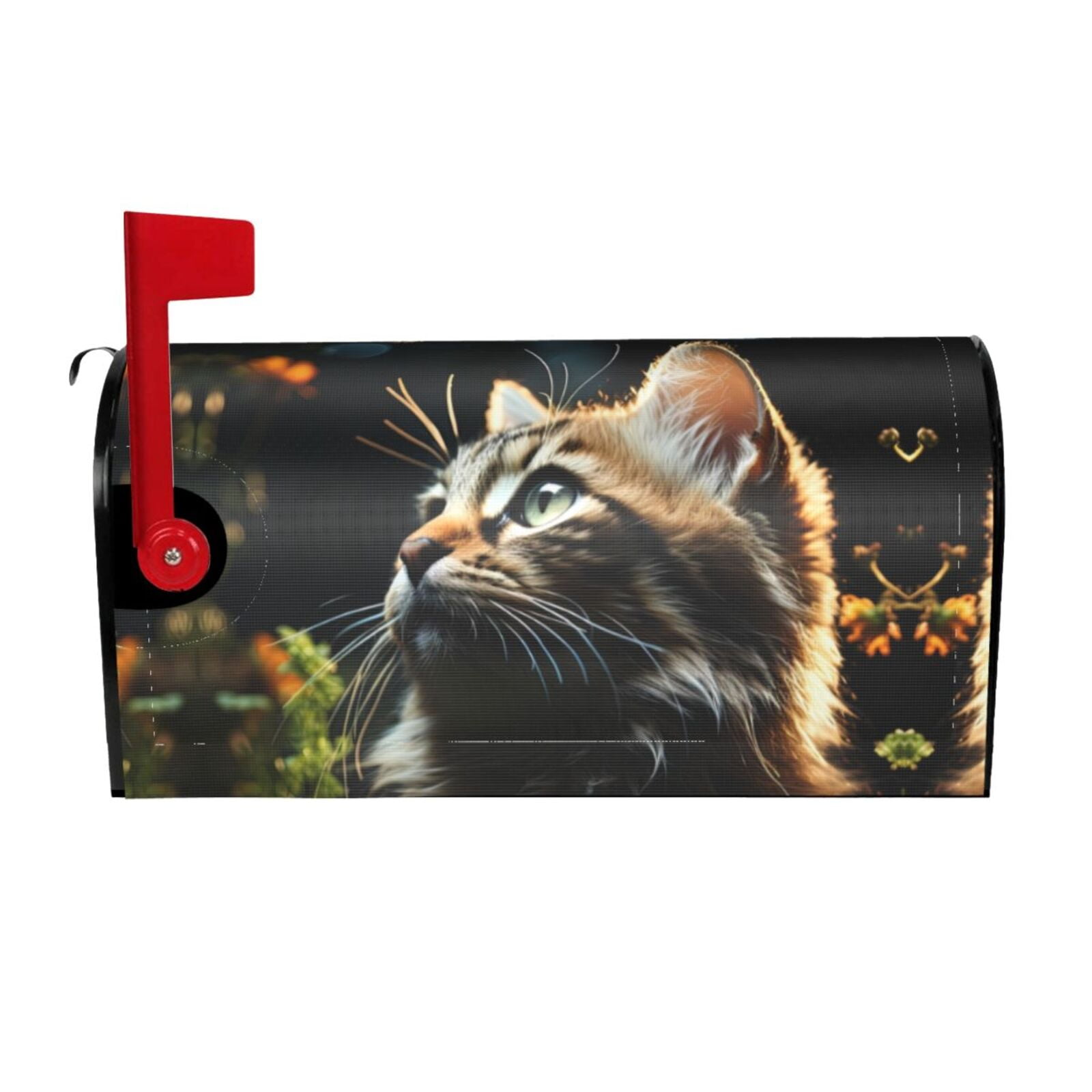 Mailbox Covers Magnetic Standard Size - Realistic Style Cute Cat ...