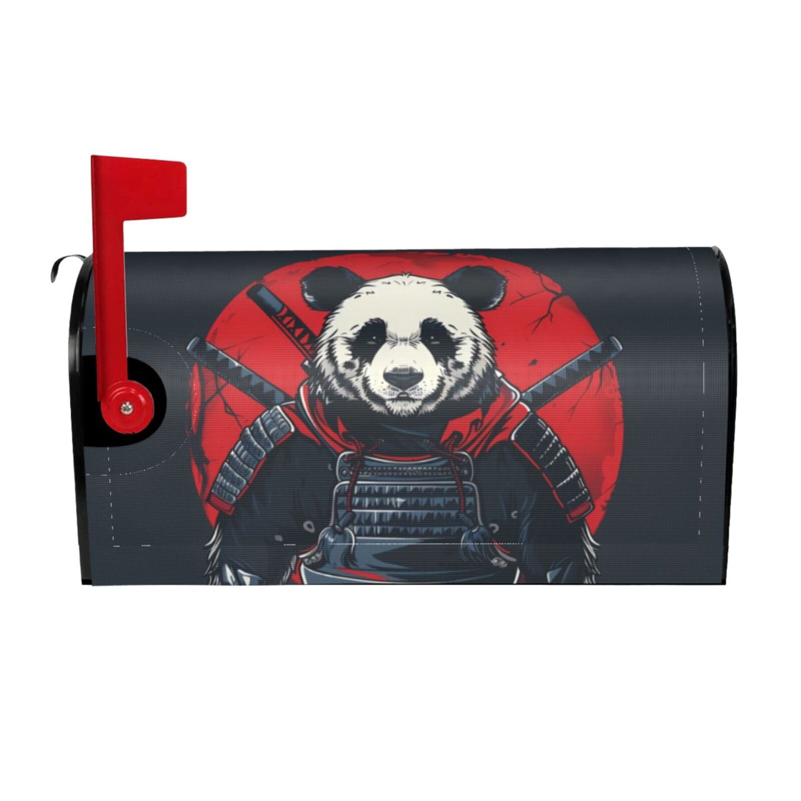 Mailbox Covers Magnetic Standard Size - Red Black Eastern Panda Warrior ...