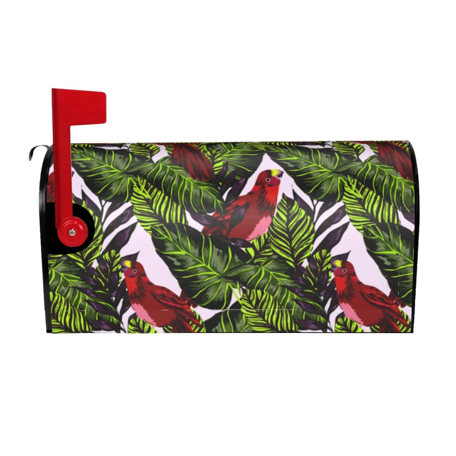 Mailbox Covers Magnetic Standard Size - Red Cute Parrot Green Banana ...