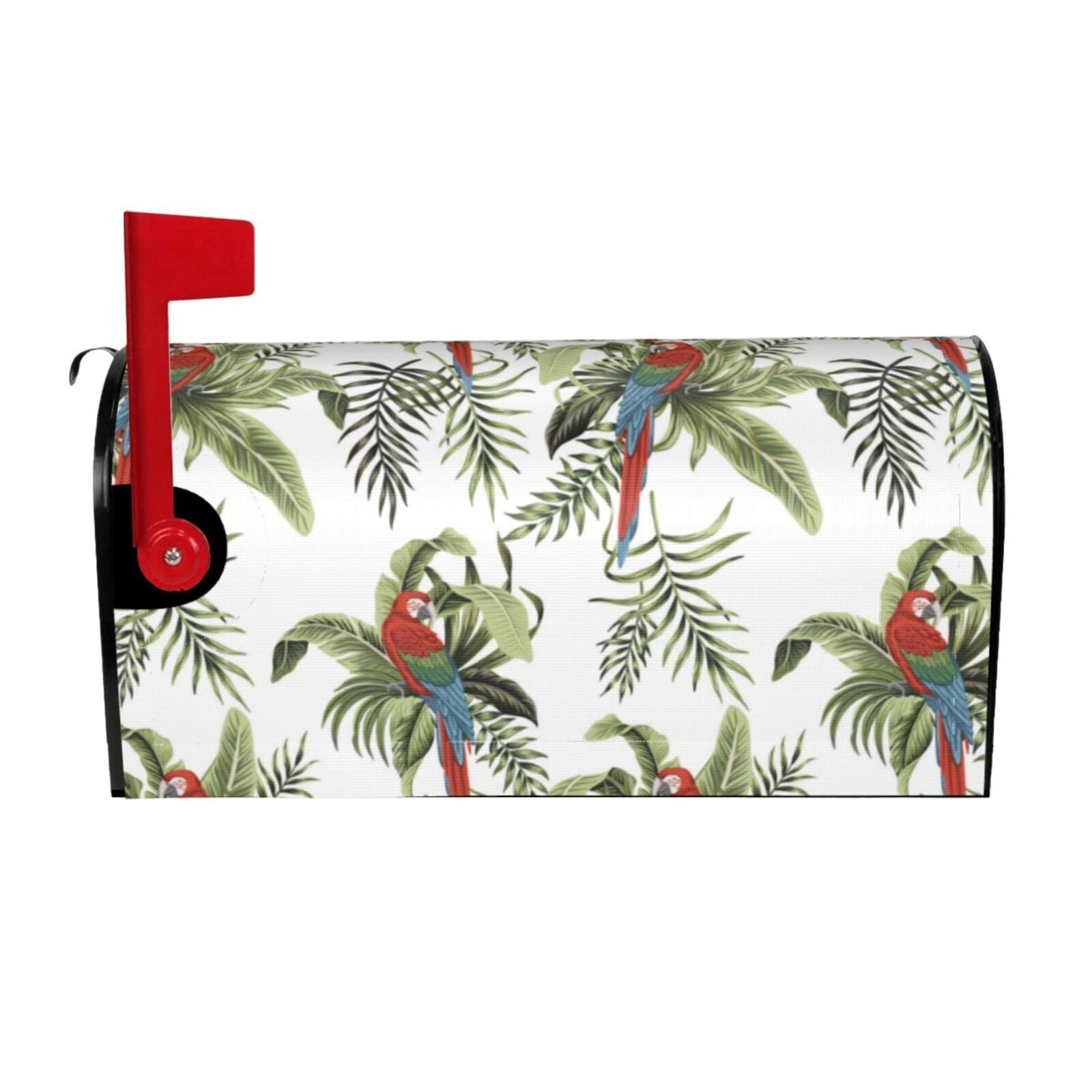 Mailbox Covers Magnetic Standard Size - Red Gold Cute Macaw Parrot ...