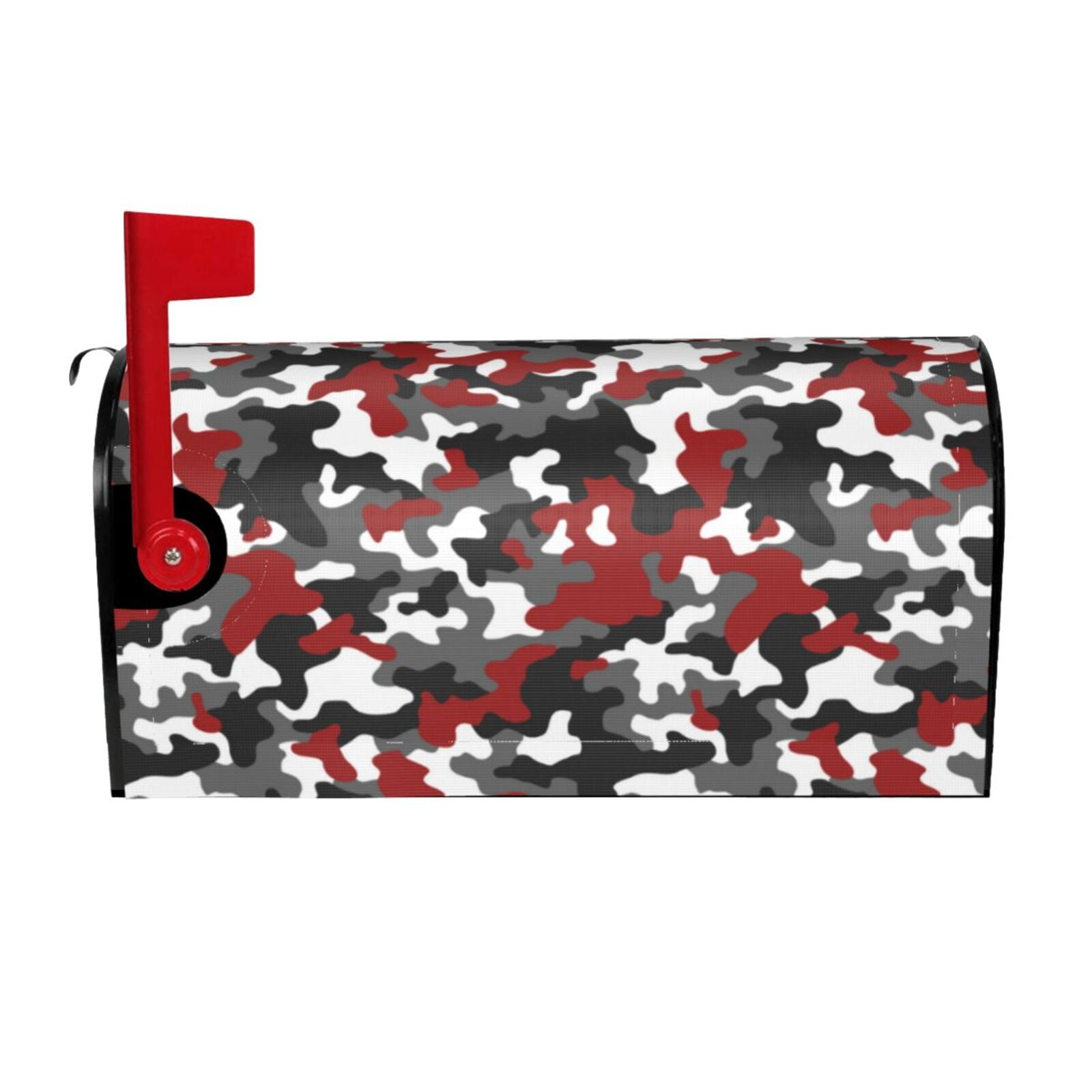 Mailbox Covers Magnetic Standard Size - Red Grey White Camouflage ...