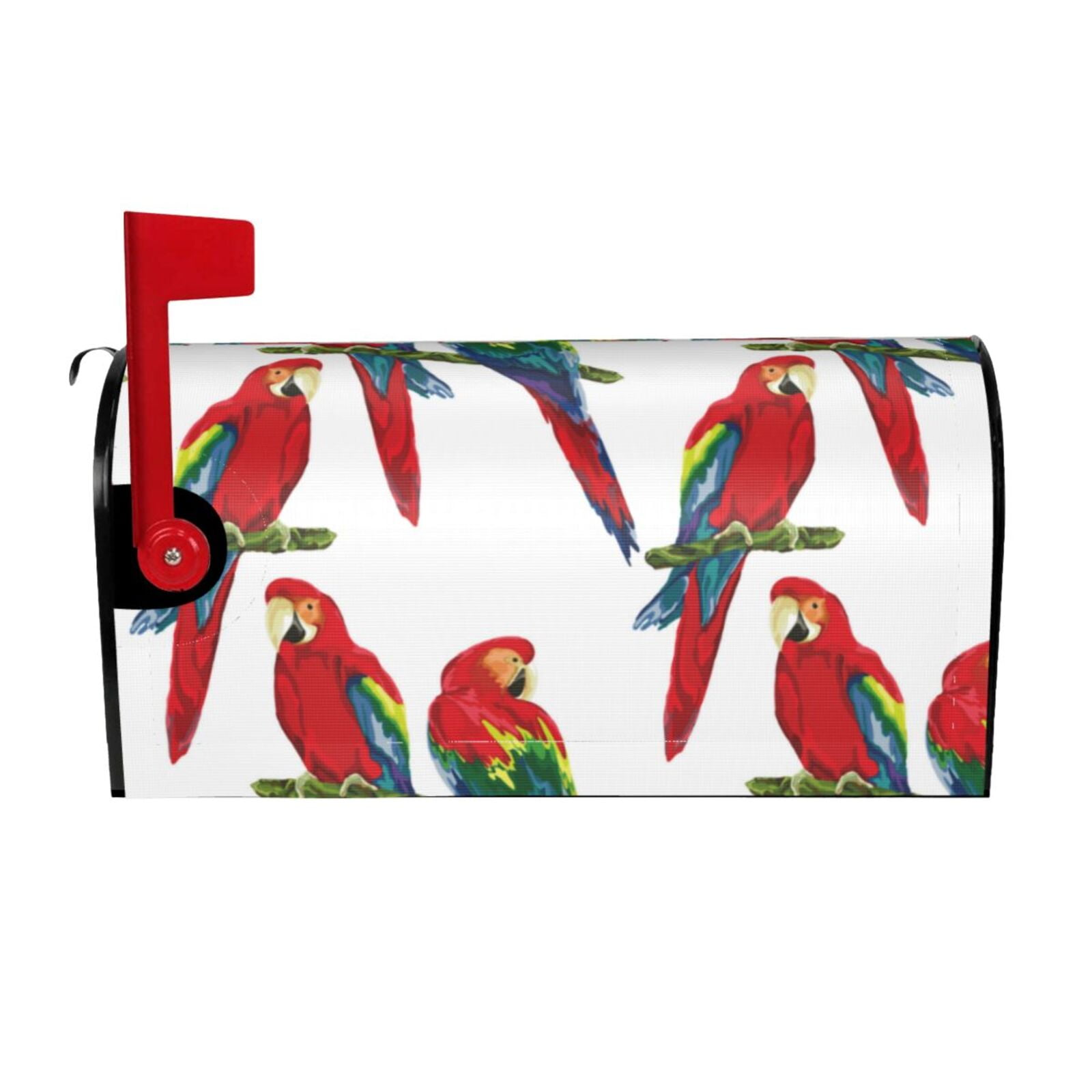 Mailbox Covers Magnetic Standard Size - Red Macaw Parrot On Branch ...