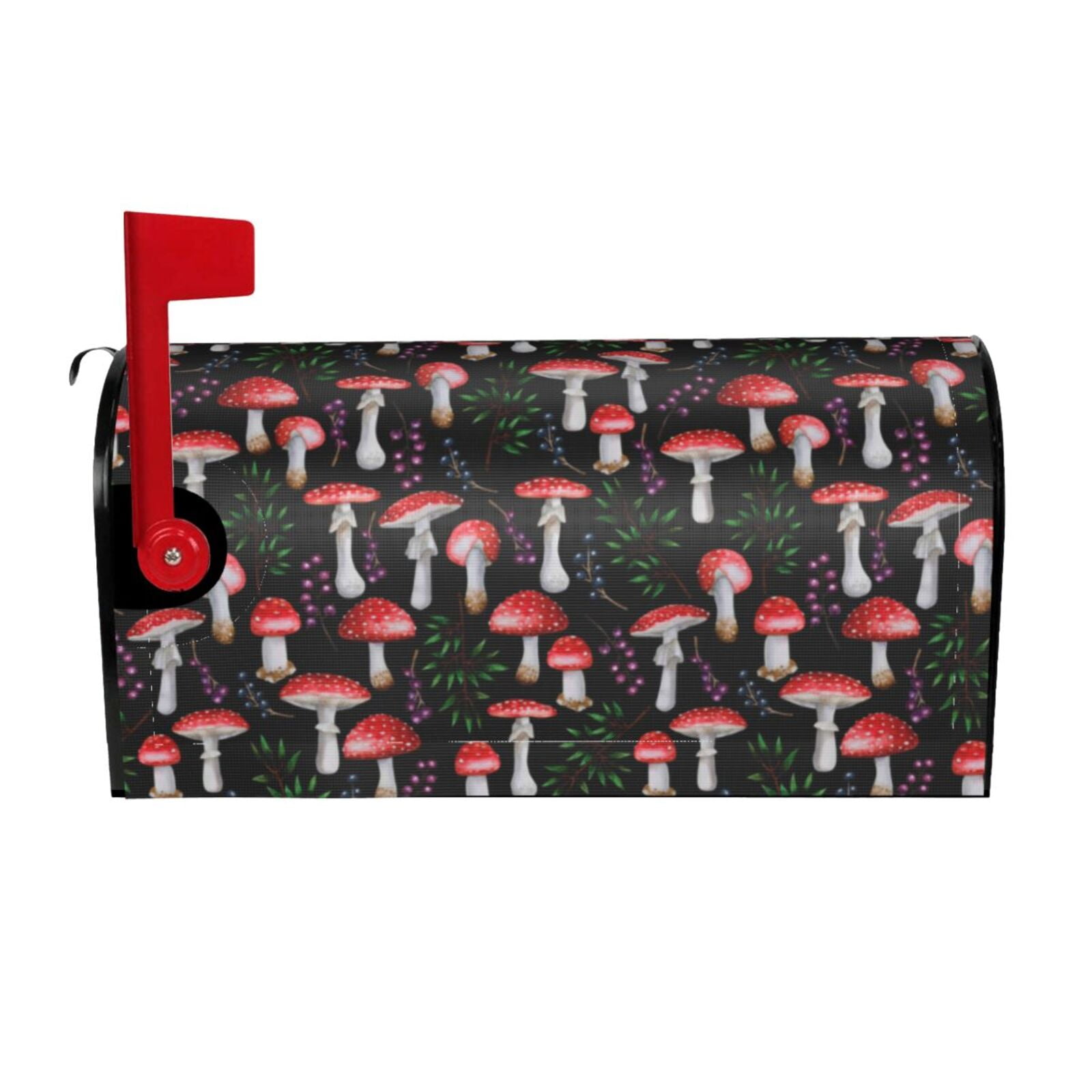 Mailbox Covers Magnetic Standard Size - Red Mushrooms Waterproof ...