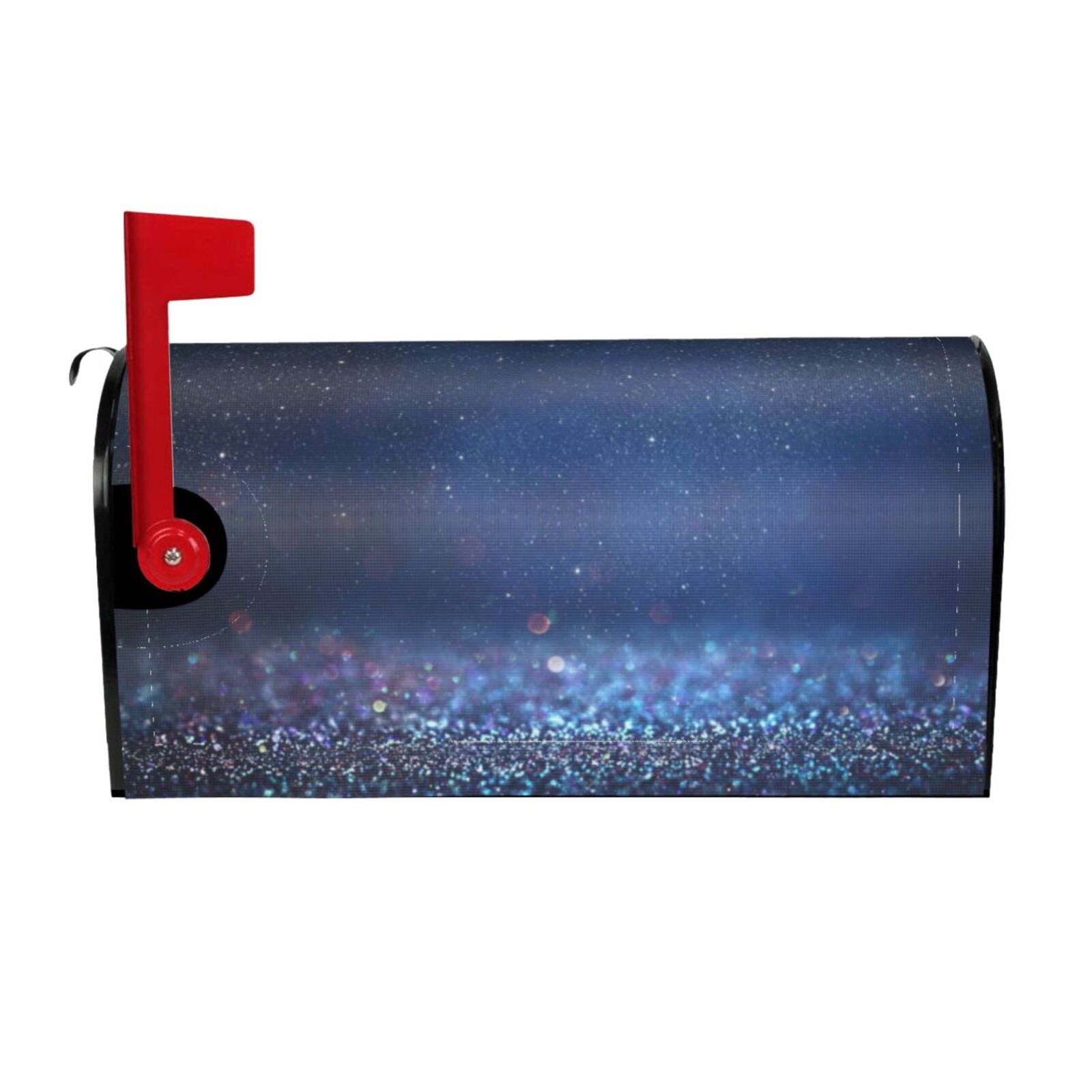Mailbox Covers Magnetic Standard Size - Retro Blue Glitter Waterproof ...