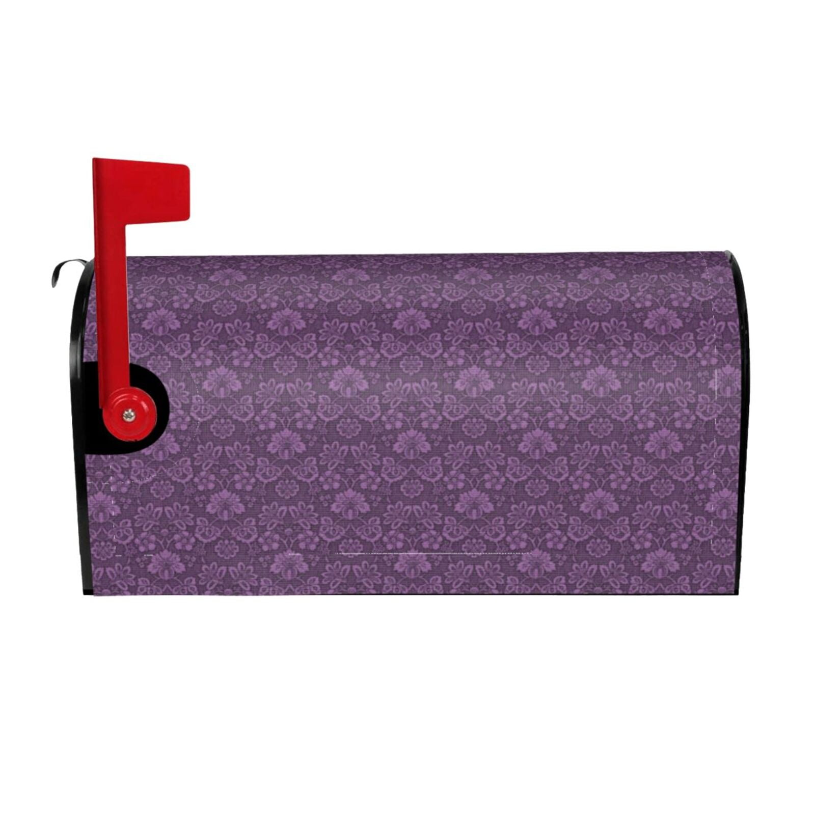 Mailbox Covers Magnetic Standard Size - Retro Florals Purple Waterproof ...