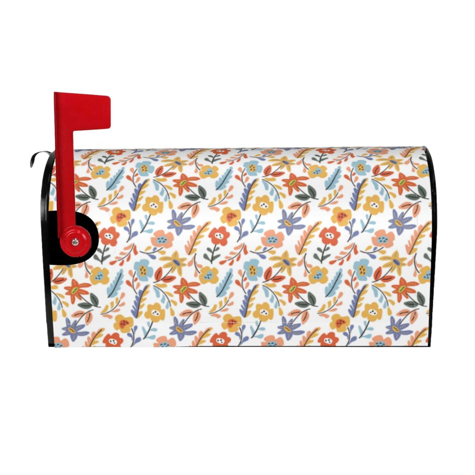 Mailbox Covers Magnetic Standard Size - Retro floral B Waterproof ...