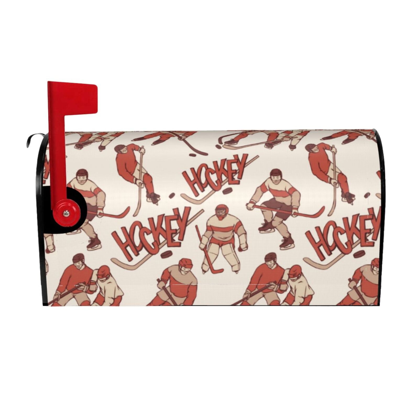 Mailbox Covers Magnetic Standard Size - Retro hockey player stick cool ...