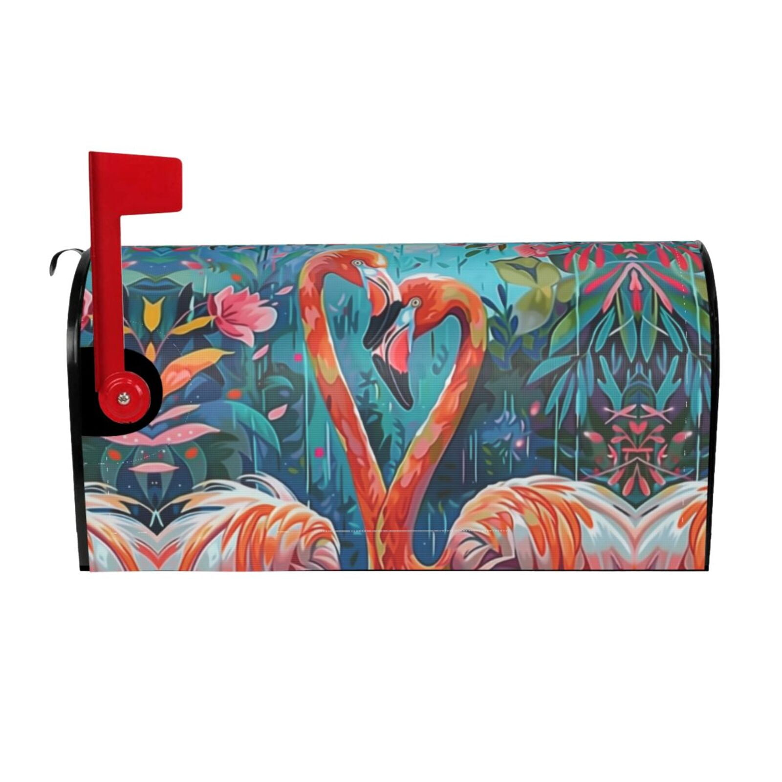Mailbox Covers Magnetic Standard Size - Romantic Flamingo Pair ...