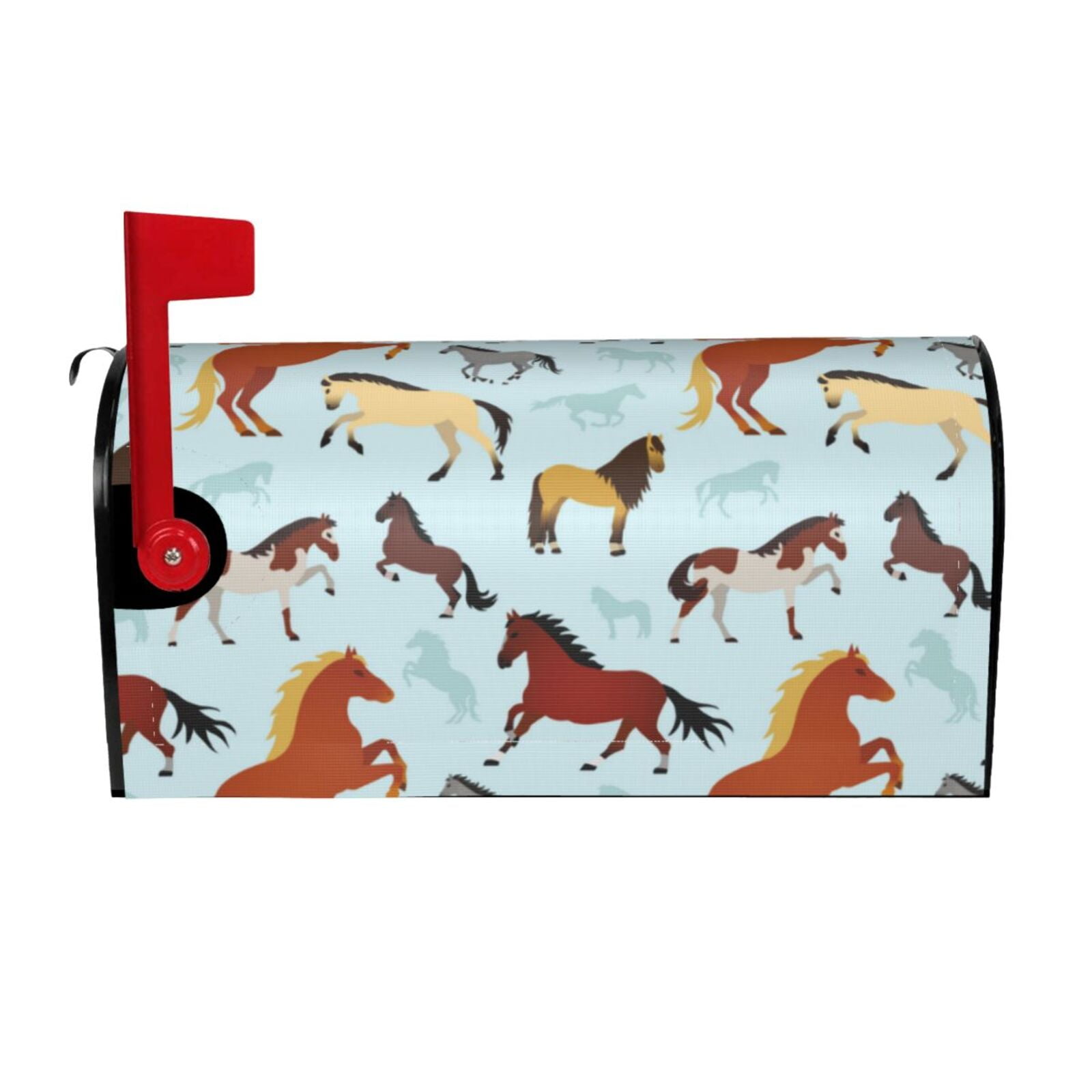 Mailbox Covers Magnetic Standard Size - Rustic Cute Horse Waterproof ...
