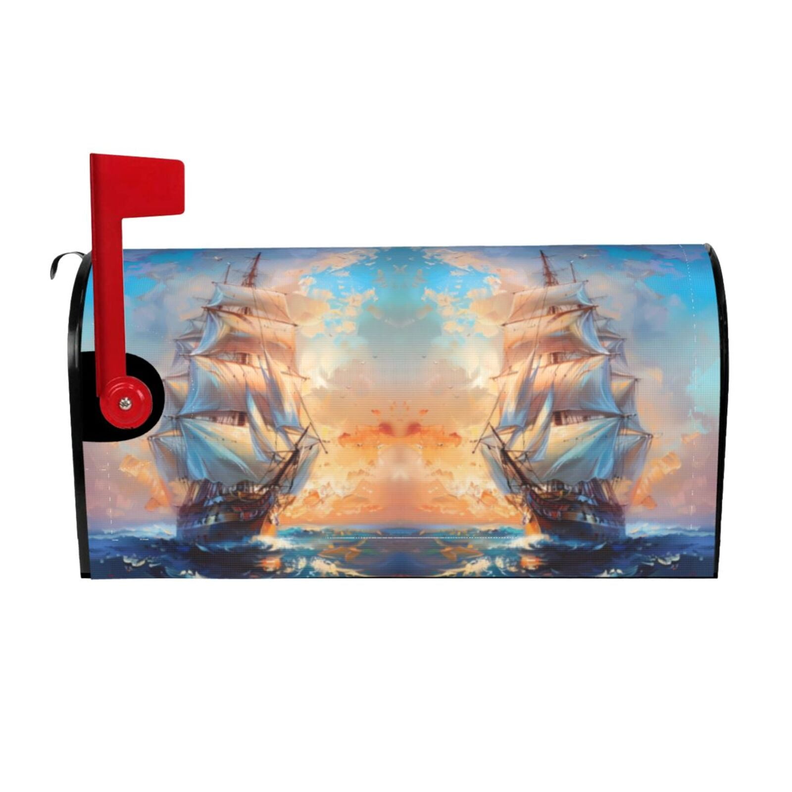 Mailbox Covers Magnetic Standard Size - Sailing Ship Ocean Sunset ...