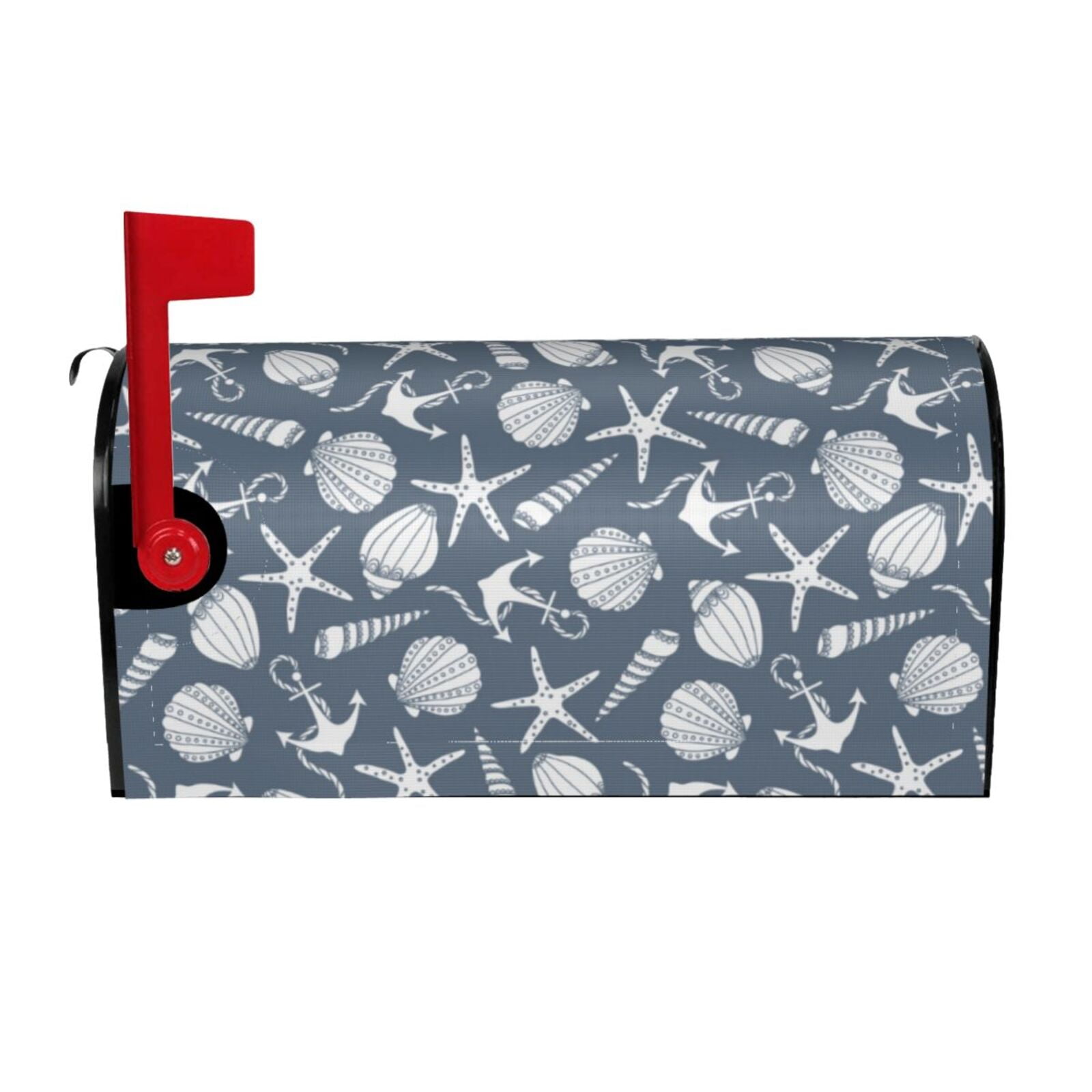 Mailbox Covers Magnetic Standard Size - Seashells anchors starfishes ...
