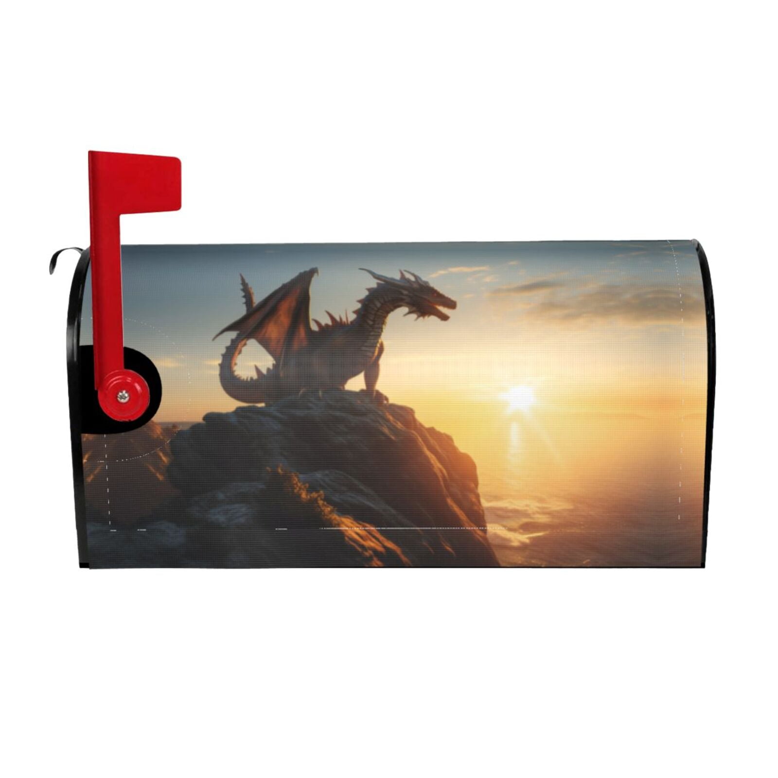 Mailbox Covers Magnetic Standard Size - Seaside Sunset Cool Dragon ...