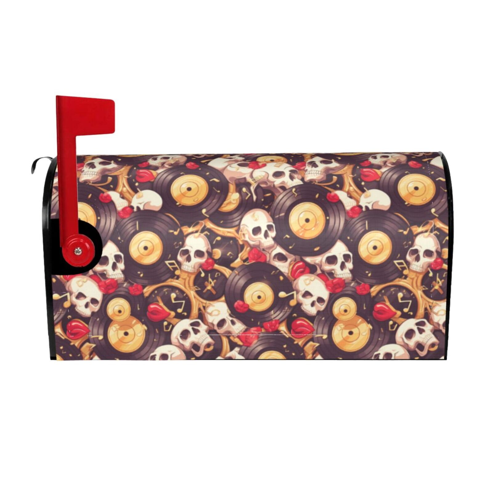 Mailbox Covers Magnetic Standard Size - Skull record lips Waterproof ...