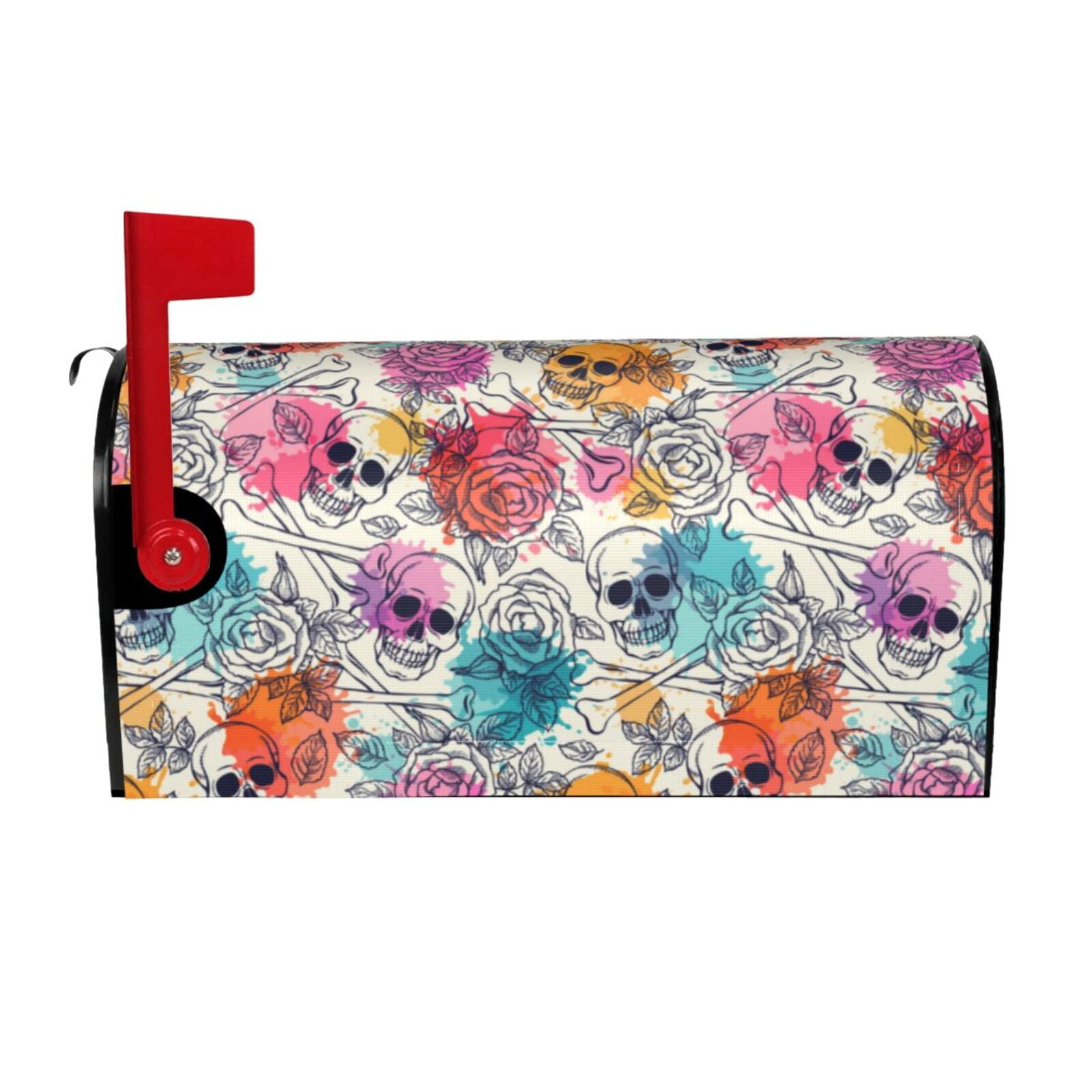 Mailbox Covers Magnetic Standard Size - Skulls and Roses Waterproof ...