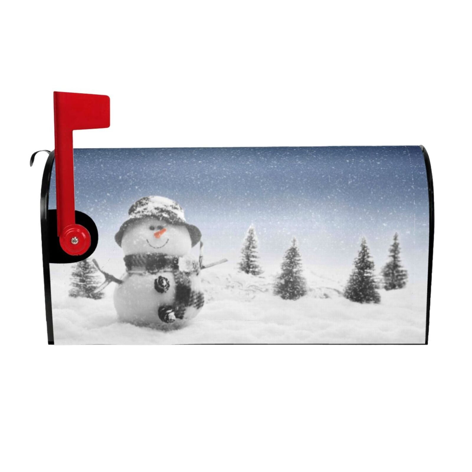 Mailbox Covers Magnetic Standard Size - Snowman And Christmas Tree ...