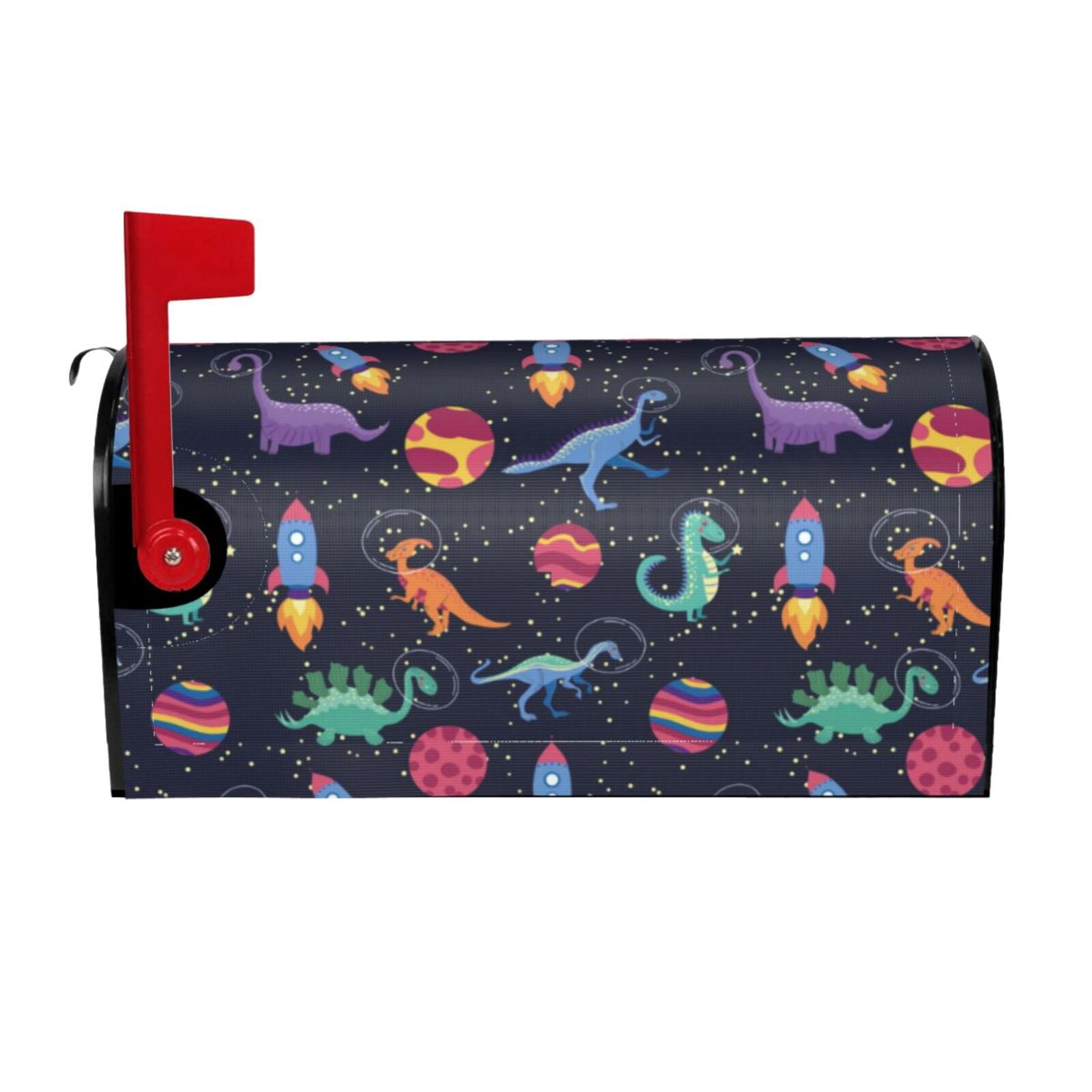 Mailbox Covers Magnetic Standard Size - Space dinosaur A Waterproof ...