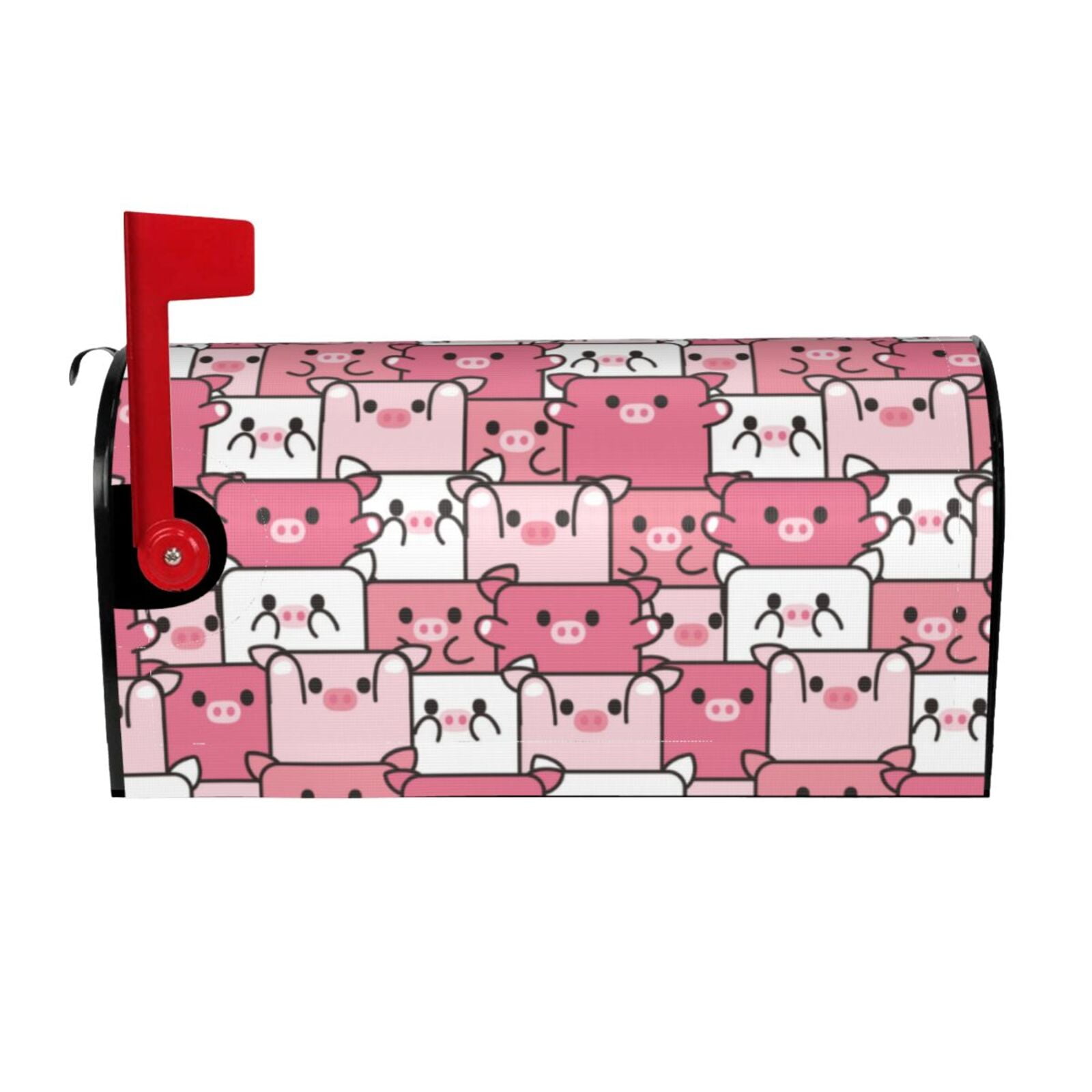 Mailbox Covers Magnetic Standard Size - Square Cute Pig Pink Waterproof ...