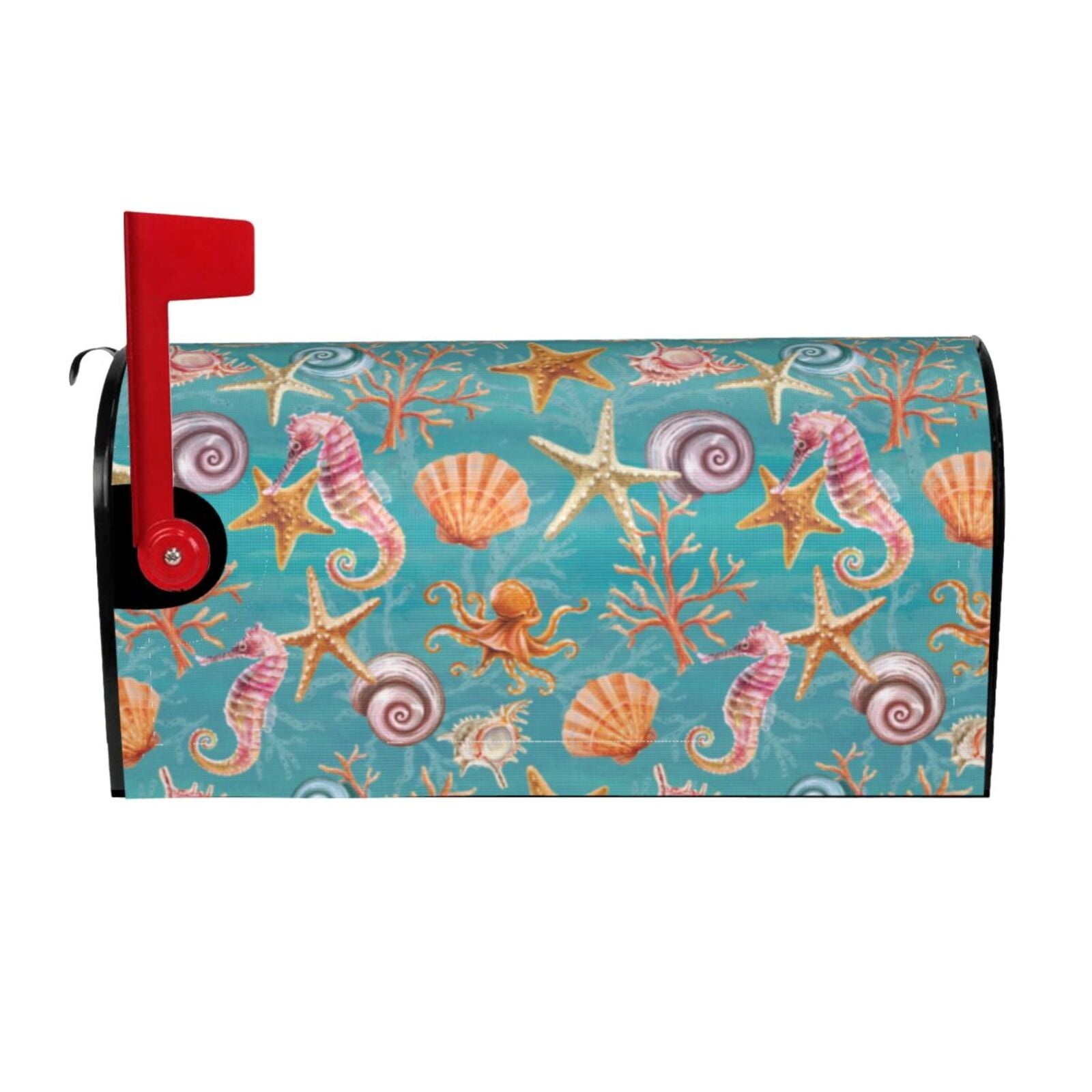 Mailbox Covers Magnetic Standard Size - Starfish Seahorse Scallops ...