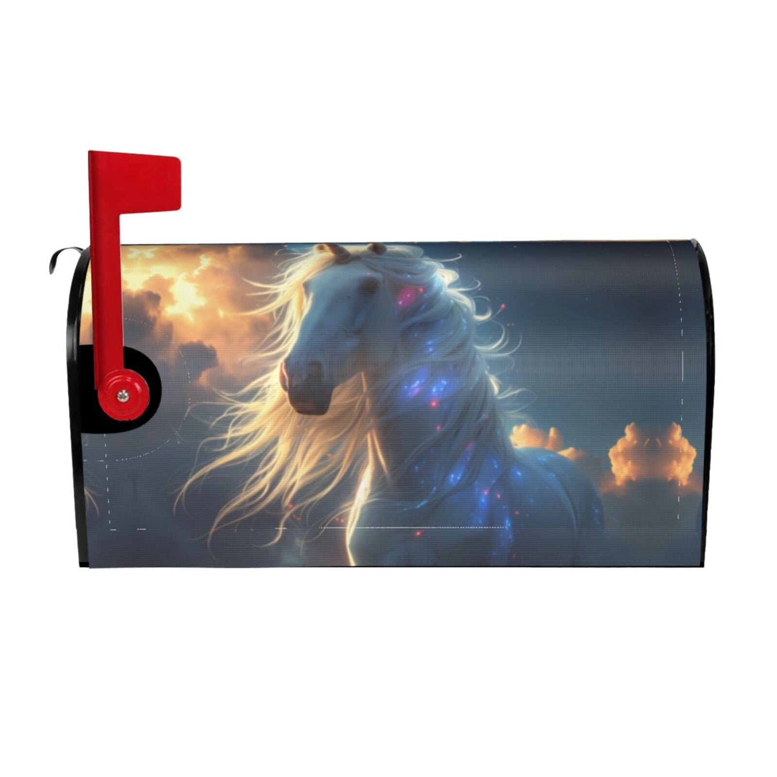 Mailbox Covers Magnetic Standard Size - Starry Light White Horse ...