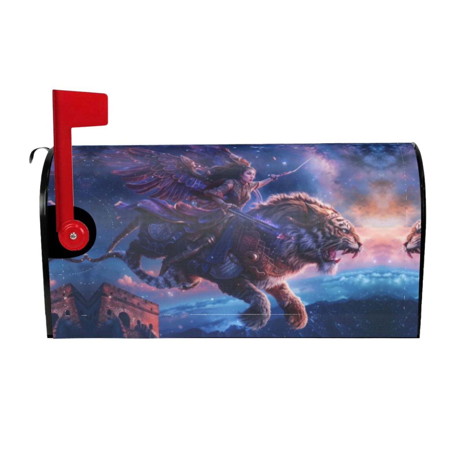 Mailbox Covers Magnetic Standard Size - Starry Sky Female Knight Tiger ...