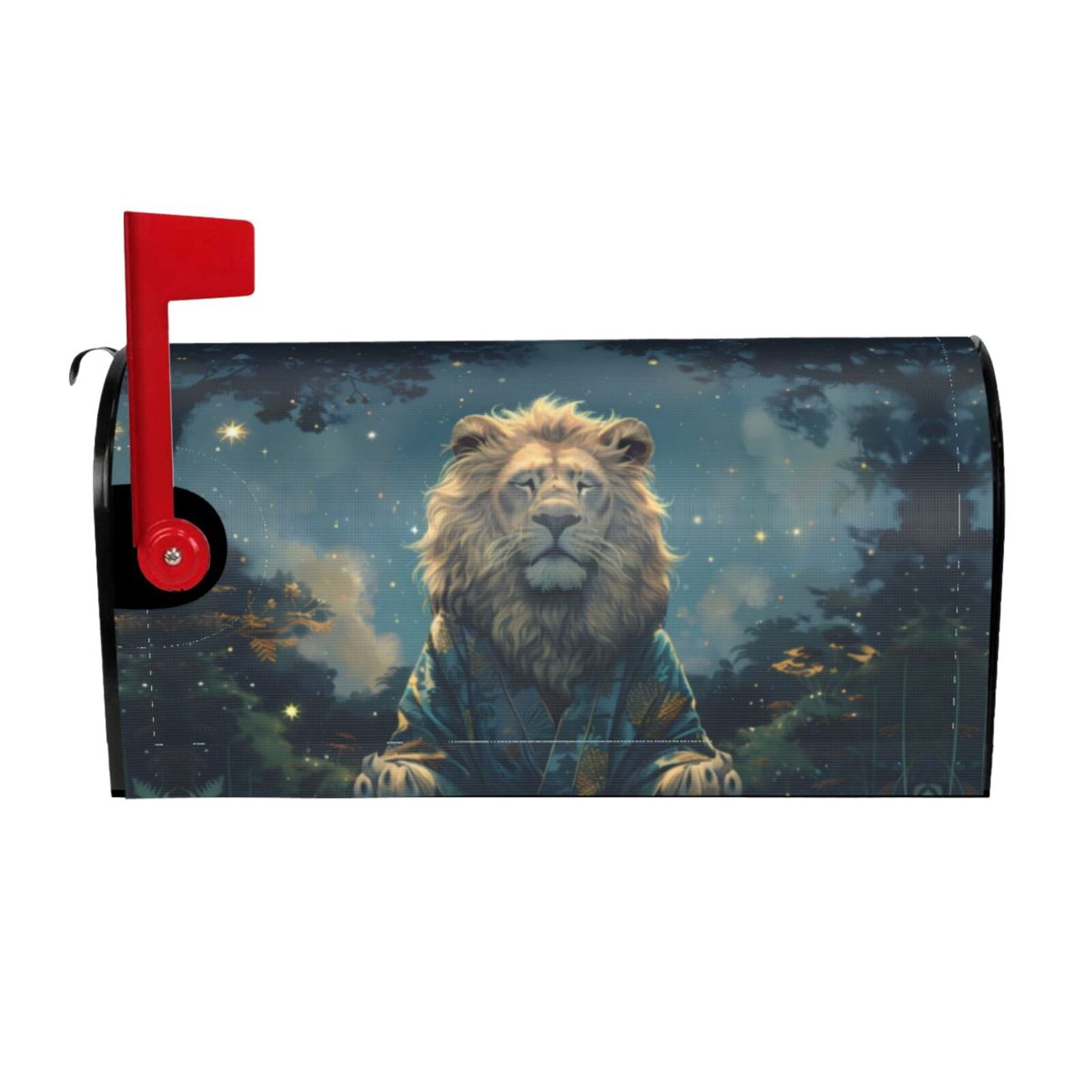 Mailbox Covers Magnetic Standard Size - Starry Sky Meditating Lion ...