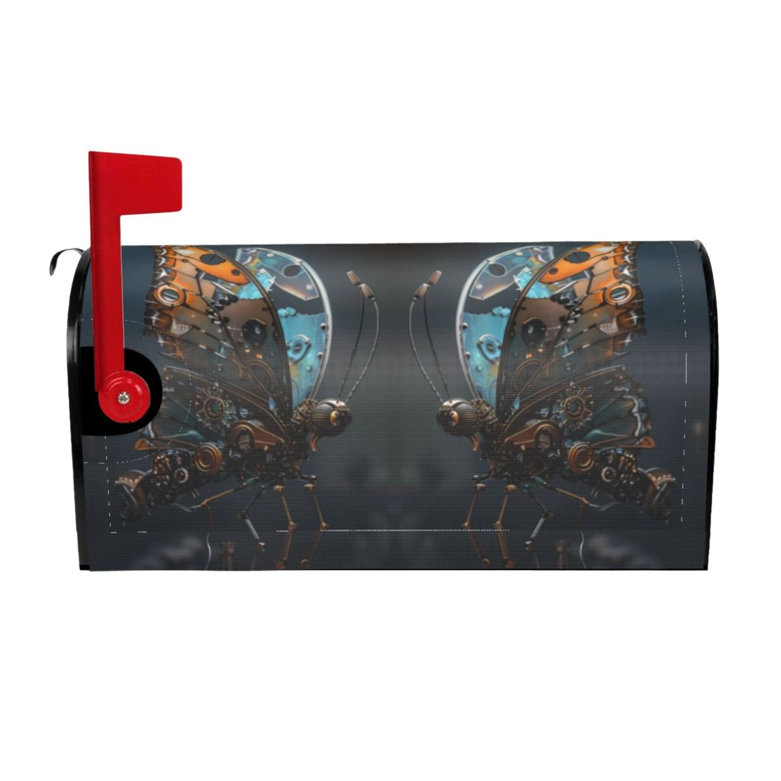 Mailbox Covers Magnetic Standard Size - Steampunk Mechanical Butterfly ...