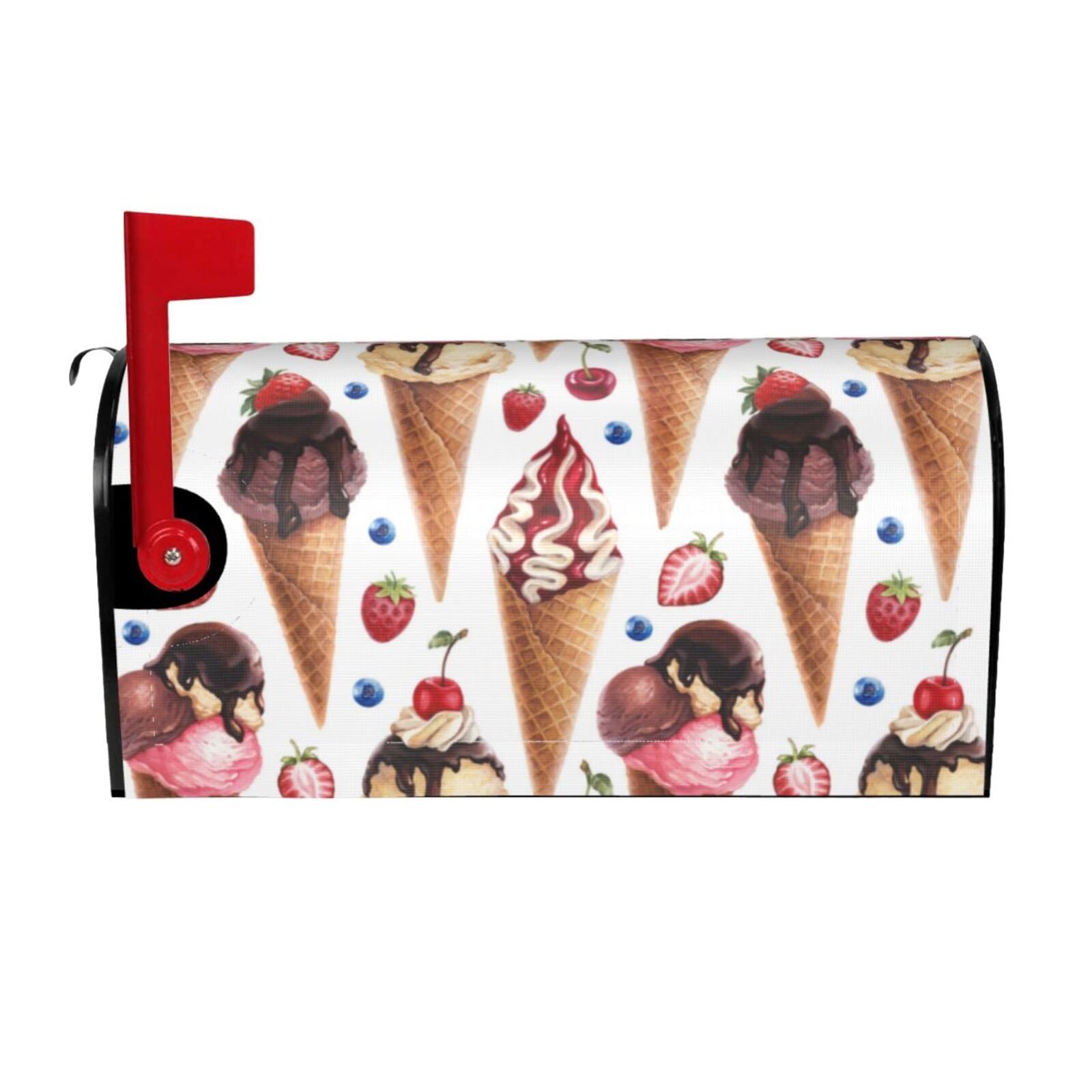 Mailbox Covers Magnetic Standard Size - Strawberry Blueberry Ice Cream ...
