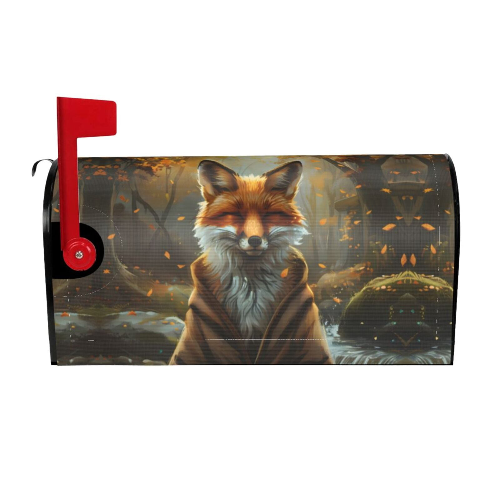 Mailbox Covers Magnetic Standard Size - Streamside Meditating Fox ...