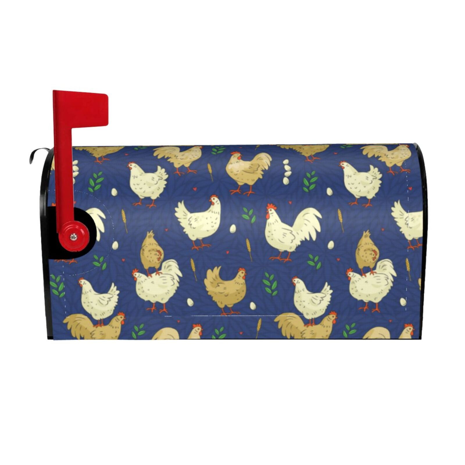 Mailbox Covers Magnetic Standard Size - Striking Cute Chicken Blue ...