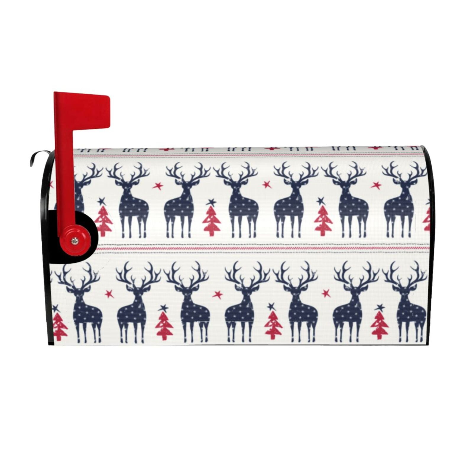Mailbox Covers Magnetic Standard Size - Stripes Navy Blue Deer ...