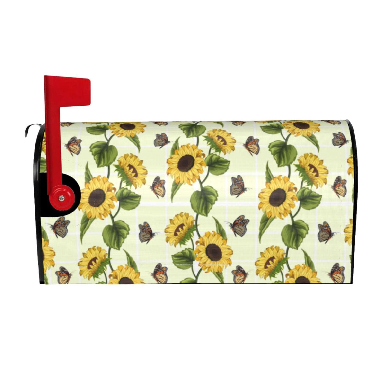 Mailbox Covers Magnetic Standard Size - Sunflowers butterfly yellow ...
