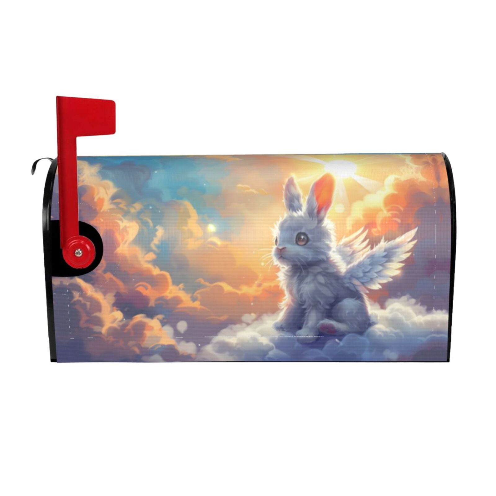 Mailbox Covers Magnetic Standard Size - Sunshine Colorful Cloud Rabbit ...