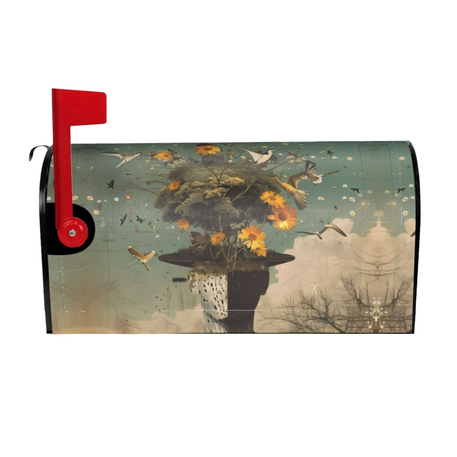Mailbox Covers Magnetic Standard Size - Surreal Floral Mindscape ...