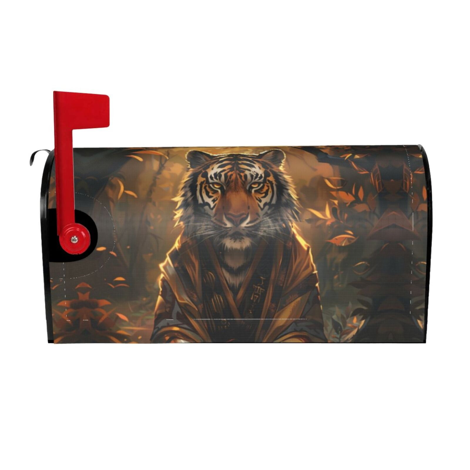 Mailbox Covers Magnetic Standard Size - Tiger in the Fallen Leaf Forest ...