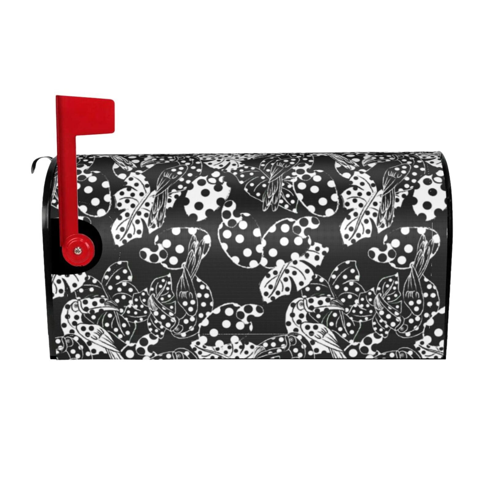Mailbox Covers Magnetic Standard Size - Toucans Black white polka dots ...
