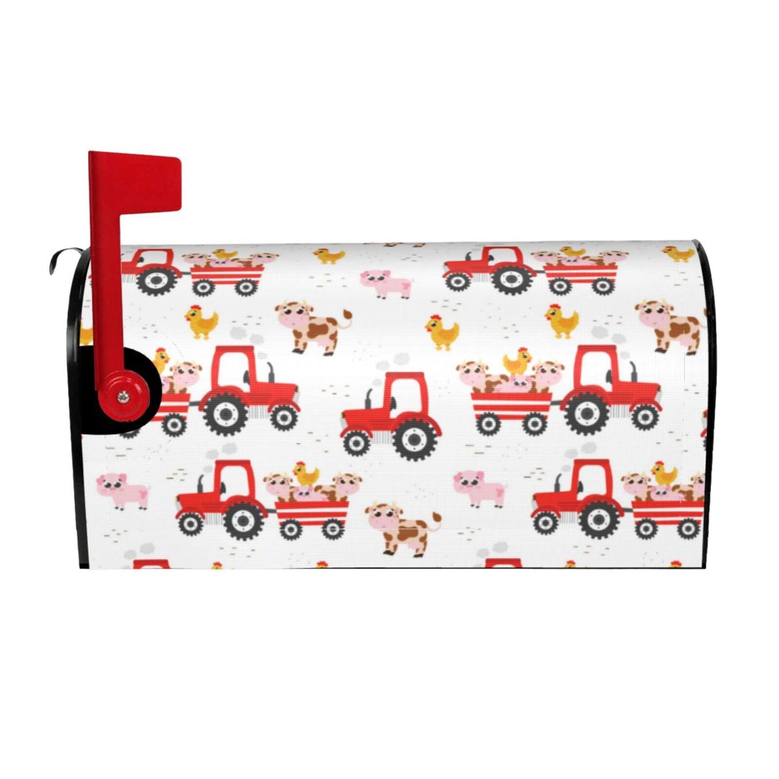 Mailbox Covers Magnetic Standard Size - Tractor With Farm Animals ...