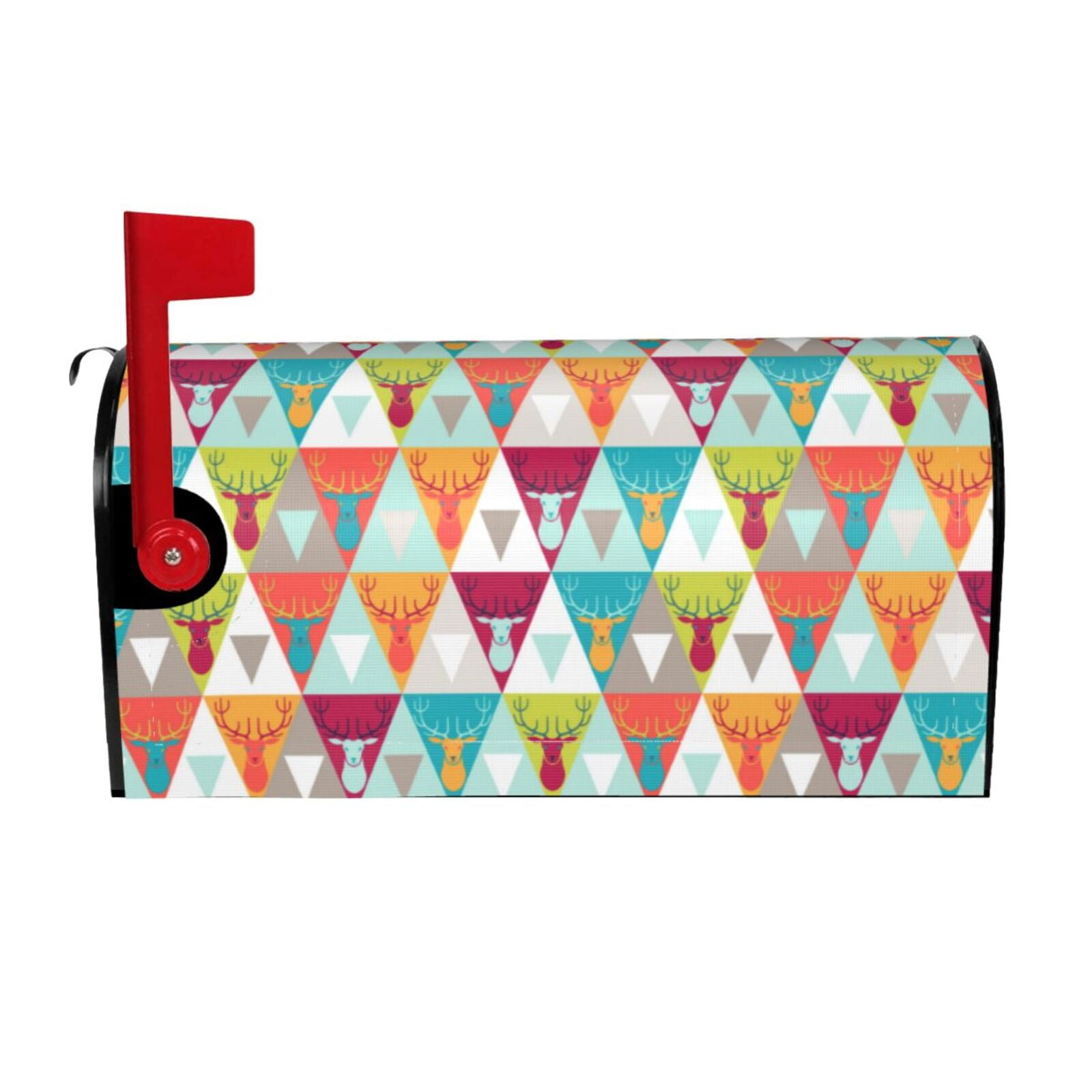 Mailbox Covers Magnetic Standard Size - Triangular Funny Colorful Deer ...