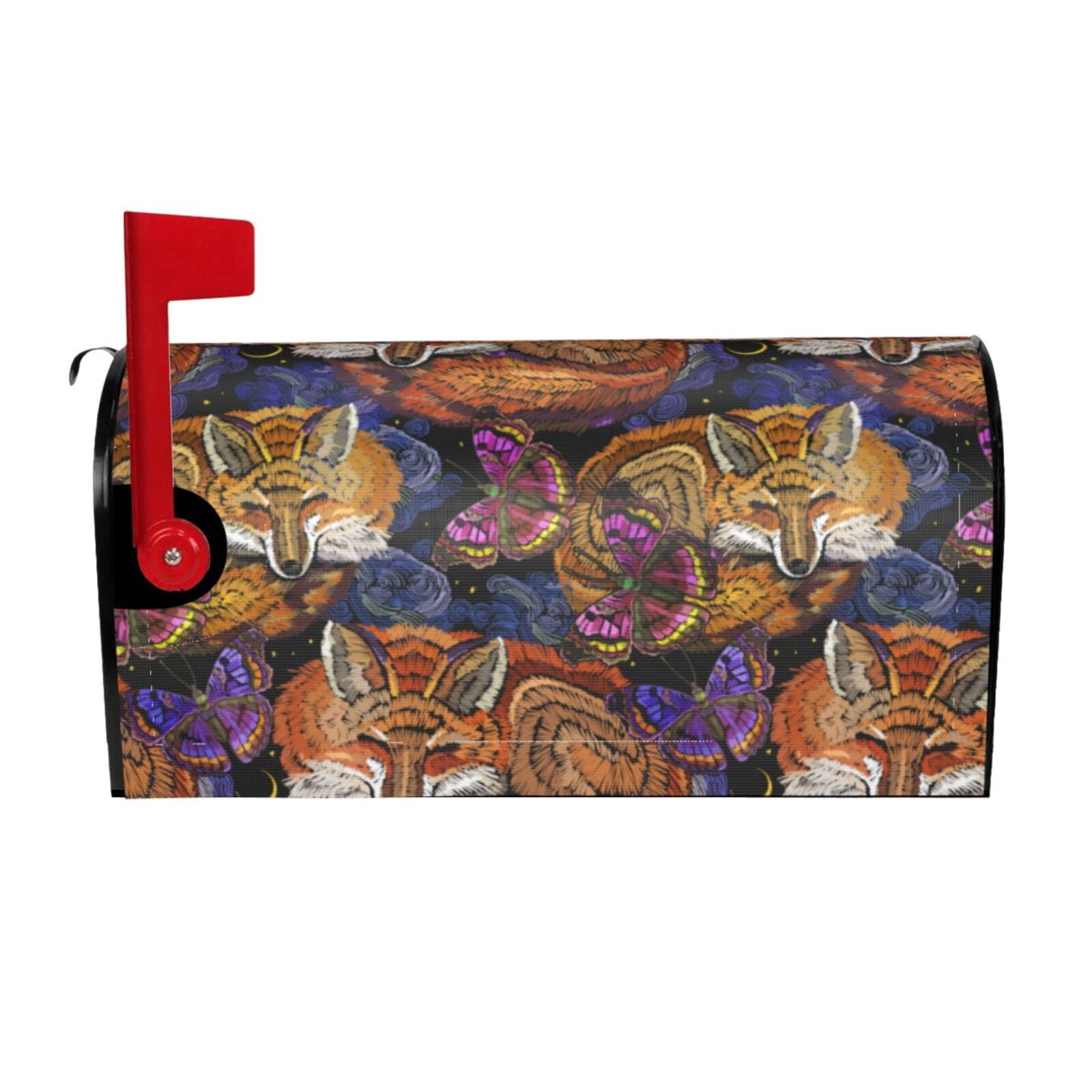 Mailbox Covers Magnetic Standard Size - Tribal Fox Butterfly Waterproof ...