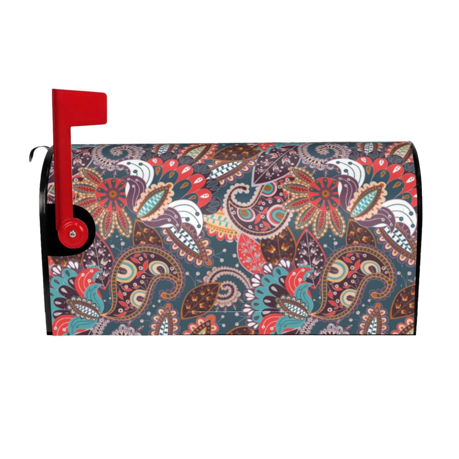 Mailbox Covers Magnetic Standard Size - Tribal Paisley Waterproof ...