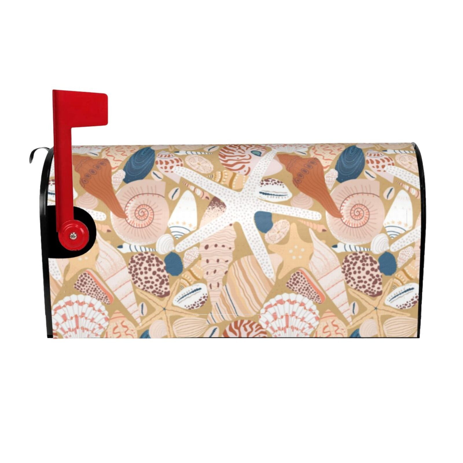 Mailbox Covers Magnetic Standard Size - Tropical Beach Sea Shell ...